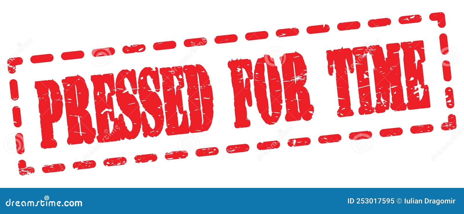 PRESSED for TIME Text Written on Red Stamp Sign Stock Illustration ...