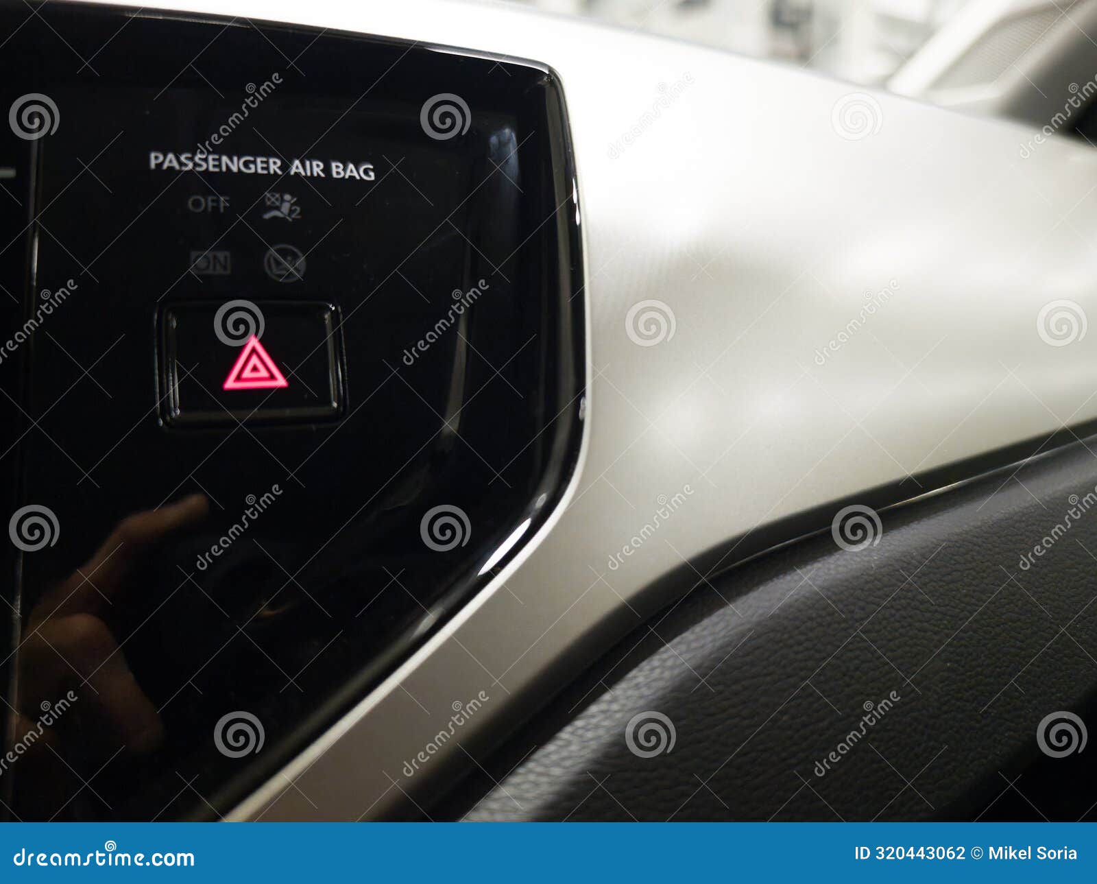 Presses the Emergency Stop Button in the Car. Triangle Emergency Button ...