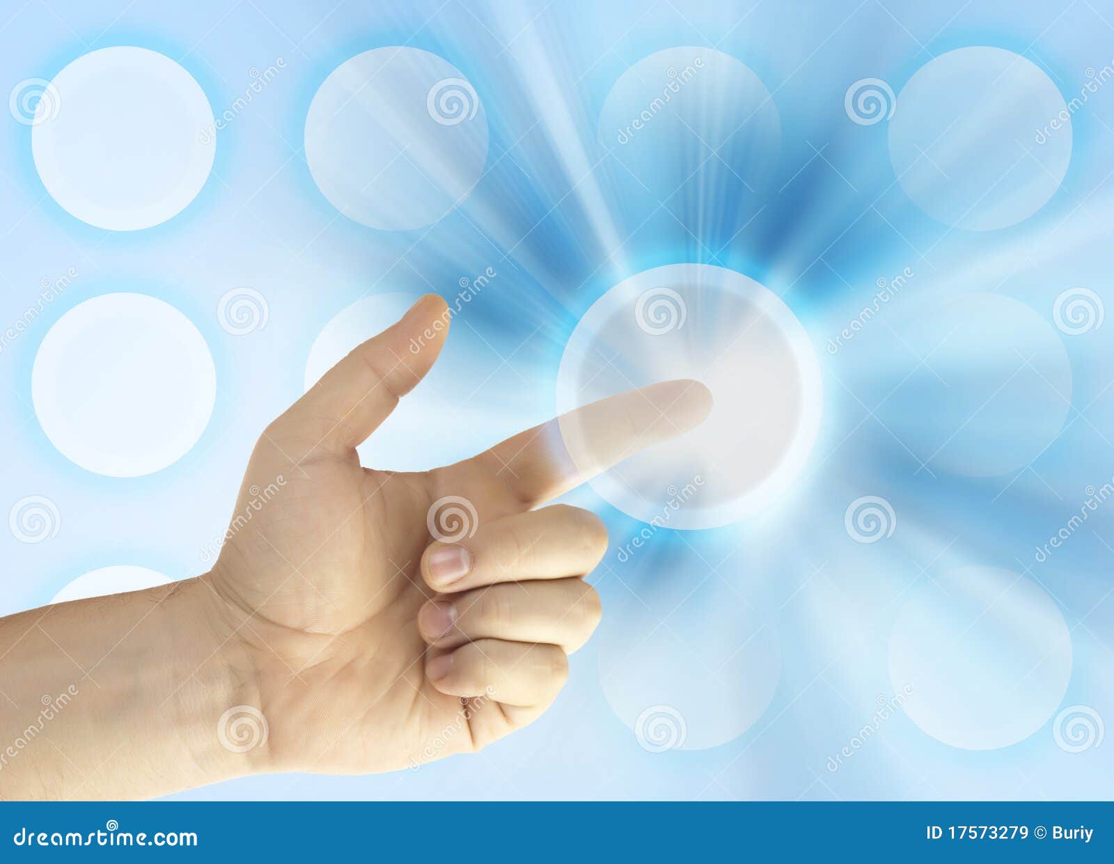 Pressing the button stock image. Image of technology - 17573279