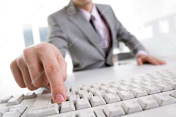 Pressing button stock photo. Image of keys, button, hardware - 7689744