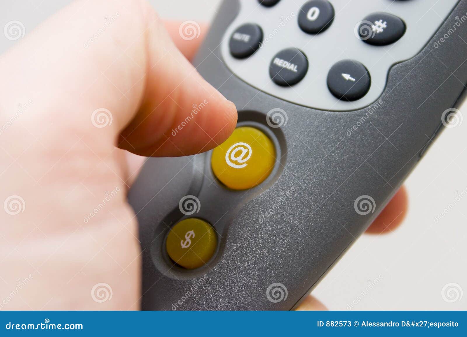 Pressing the @ button stock image. Image of intranet, high - 882573