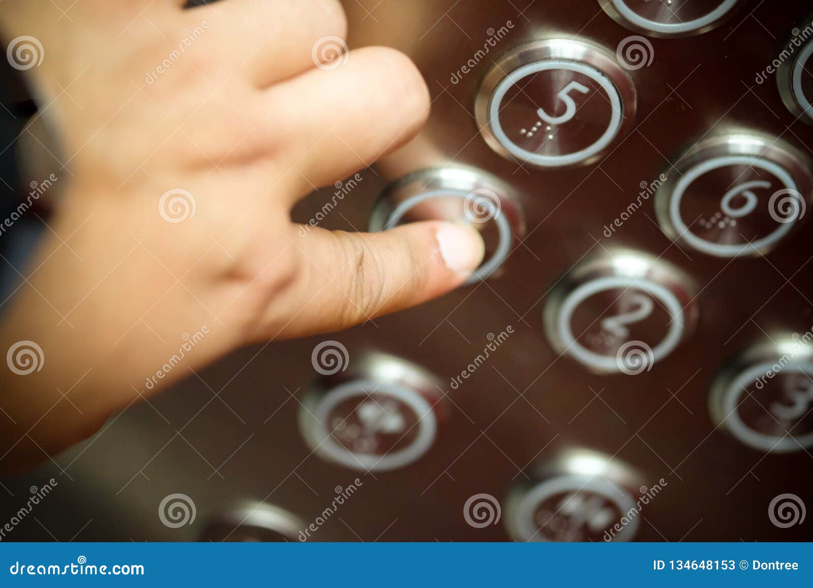 Pressing button elevator stock image. Image of arrow - 134648153