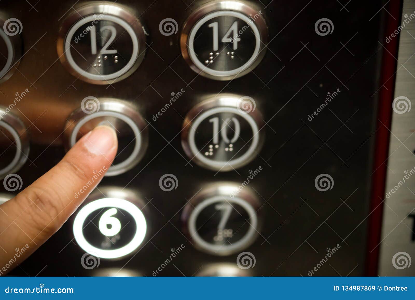 Pressing button elevator stock image. Image of level - 134987869