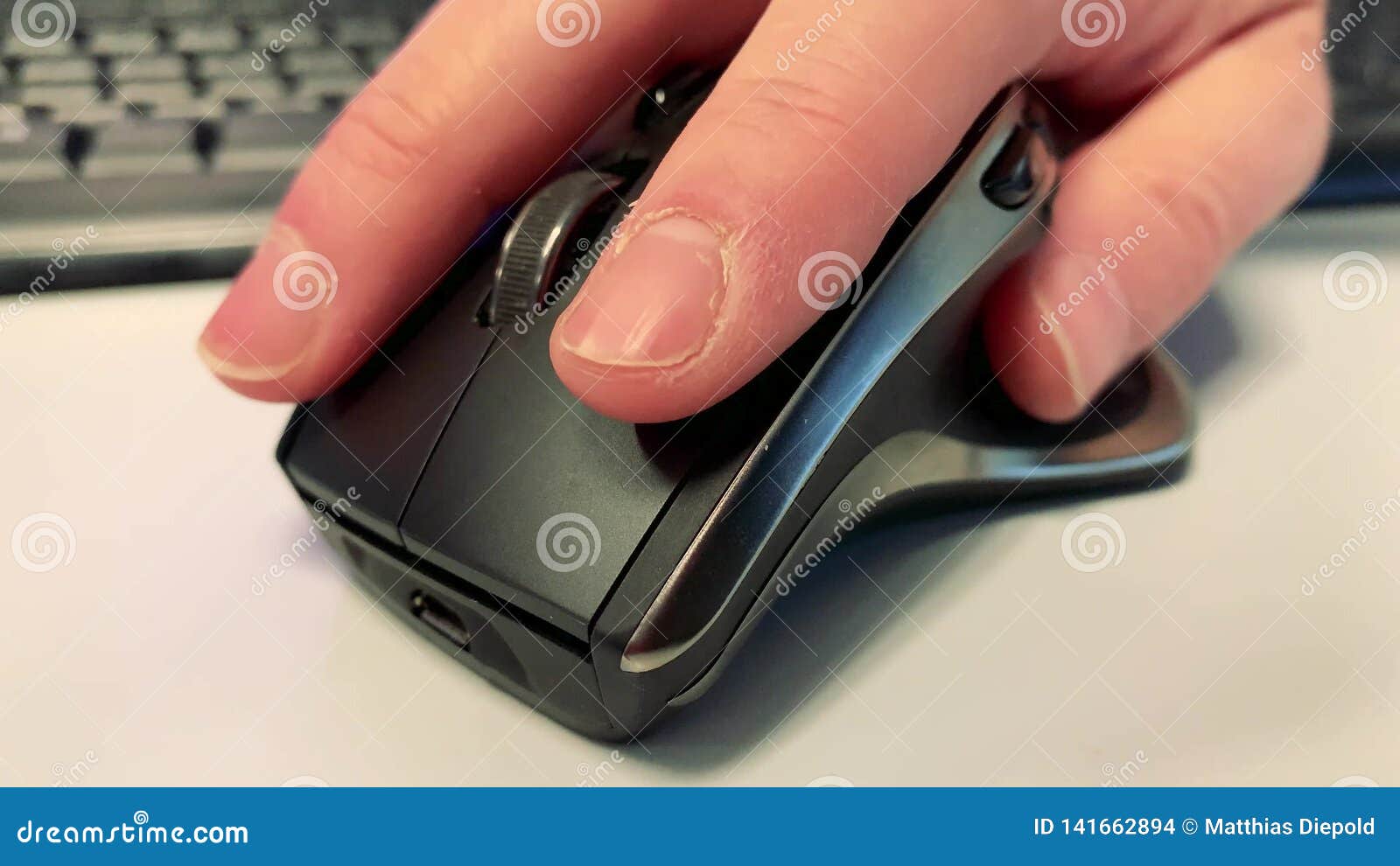 Pressing a Computer Mouse in the Office Stock Footage - Video of ...