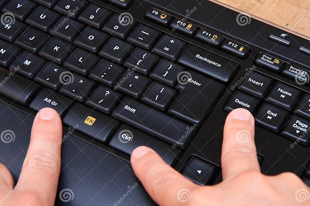 Pressing Control-Alt-Delete on Keyboard Stock Image - Image of restart ...