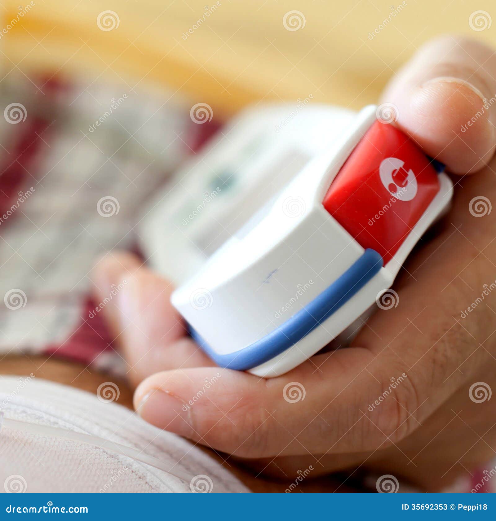Pressing Emergency Nurse Call Button Stock Image - Image of illness ...