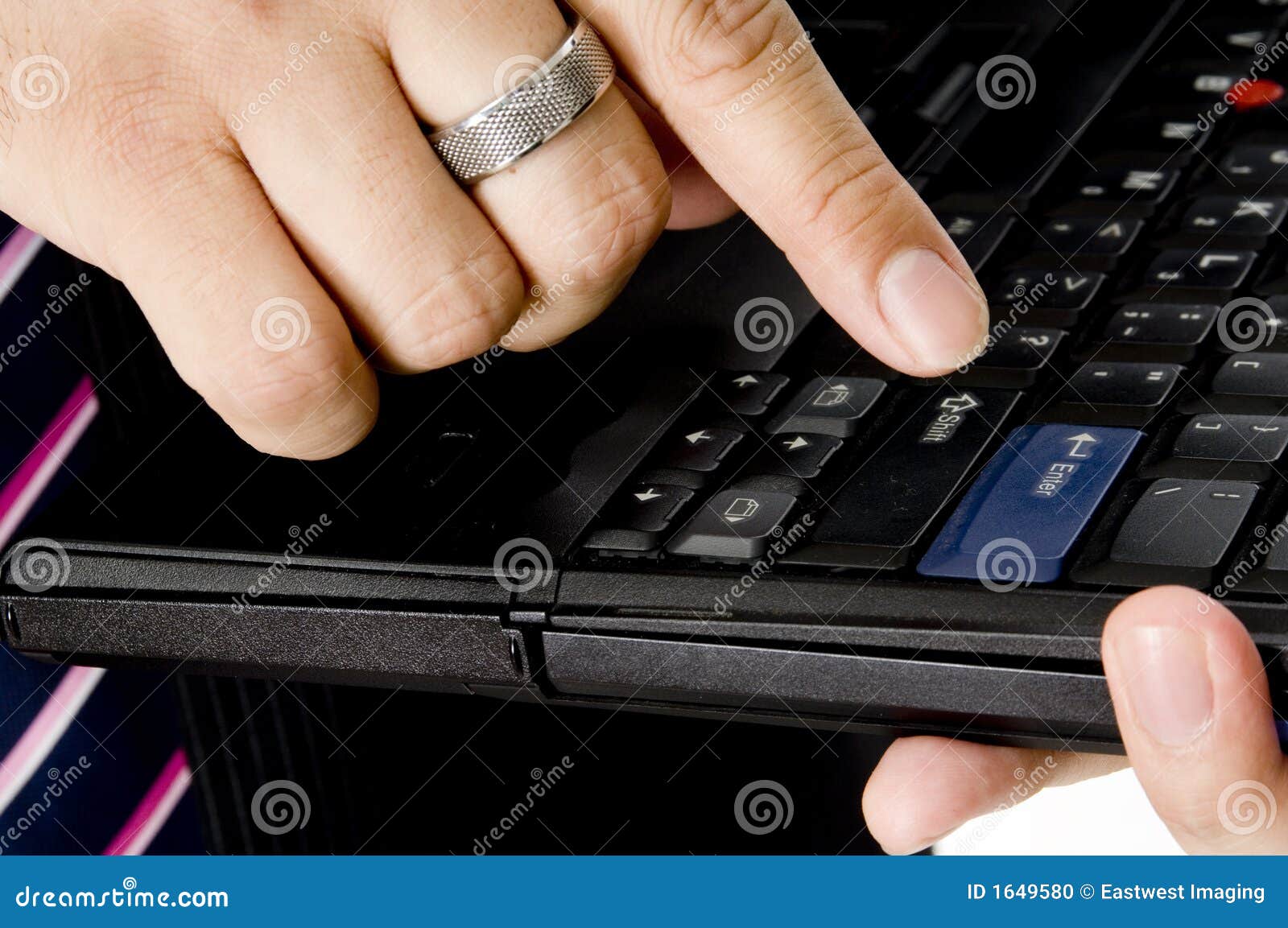 Pressing Enter stock photo. Image of holding, keyboard - 1649580