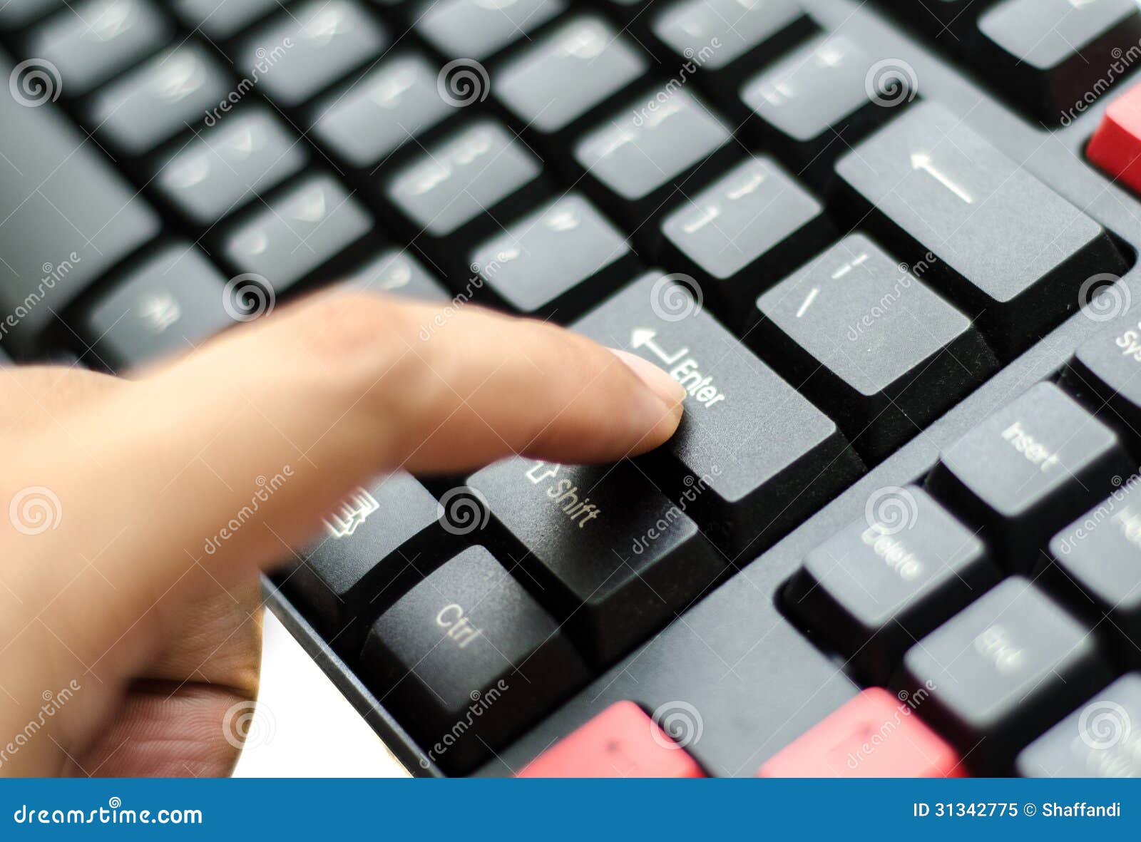 Pressing Enter stock image. Image of complete, confirm - 31342775