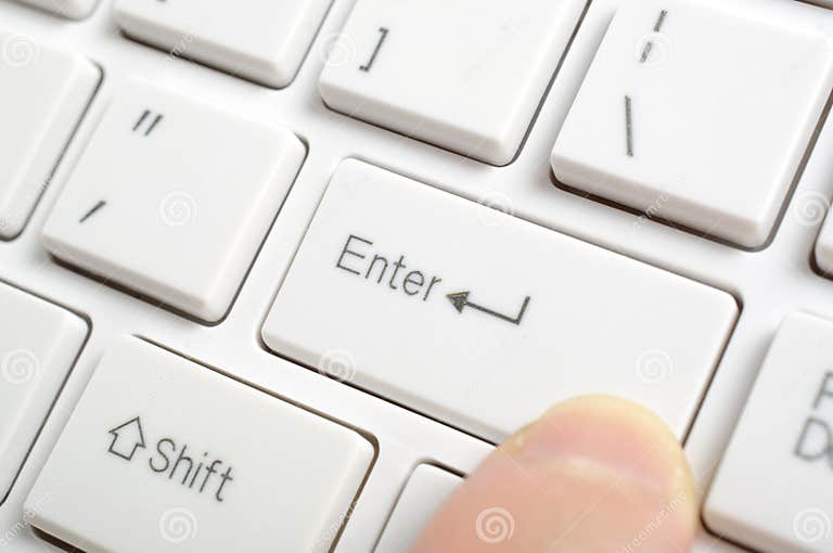 Pressing enter key stock image. Image of enter, networking - 32043915