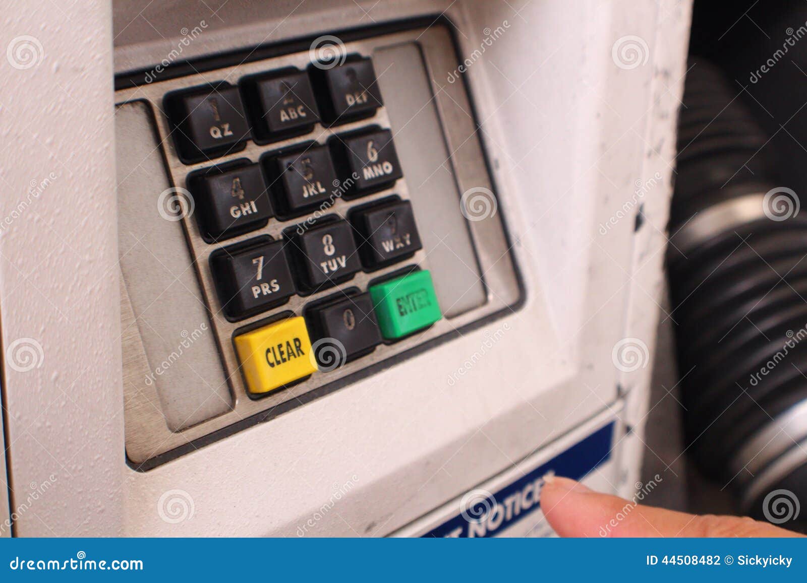 Pressing enter on a keypad stock photo. Image of electronics - 44508482