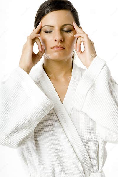 Pressing Head stock photo. Image of white, woman, robe - 2023998