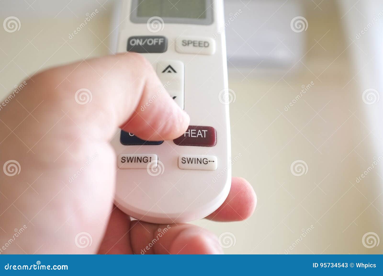 Pressing heat buttom stock image. Image of remote, home - 95734543