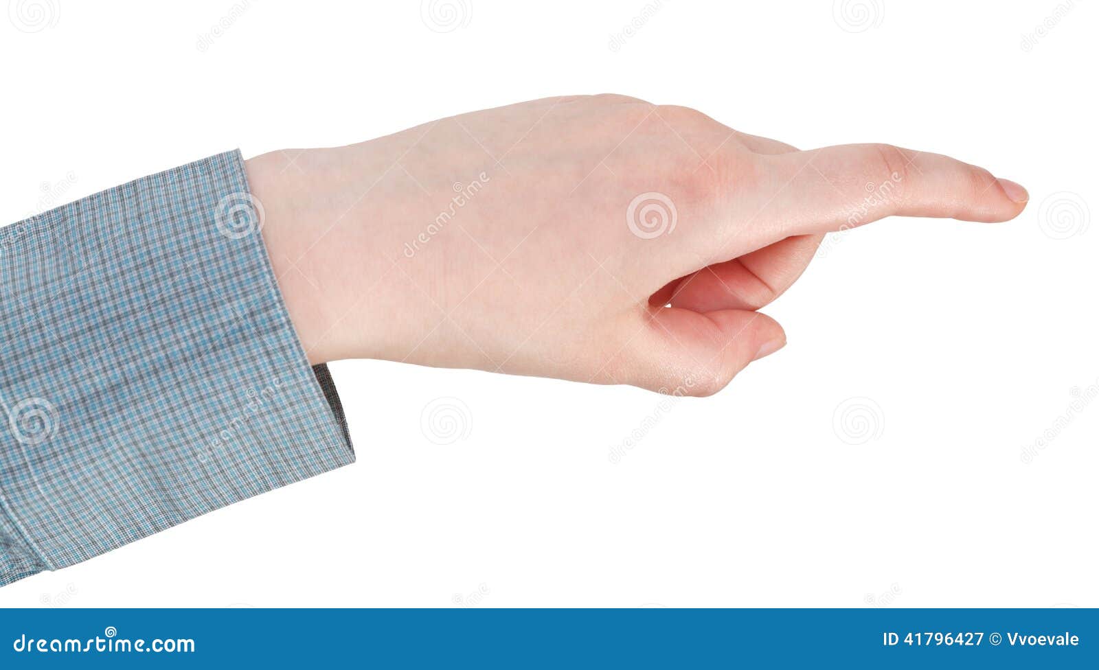 Pressing by Index Finger - Hand Gesture Stock Image - Image of isolated ...