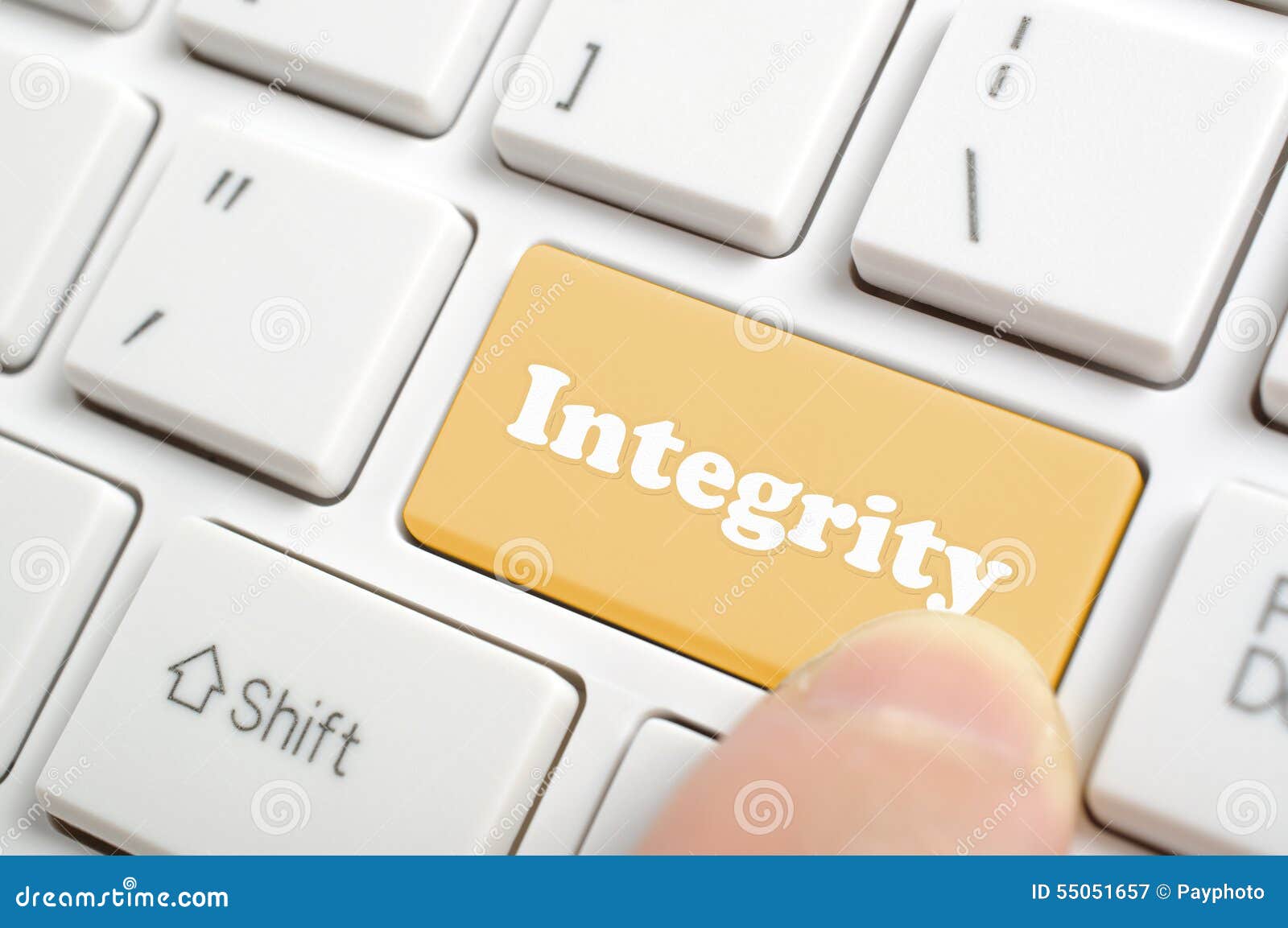 Pressing Integrity Key on Keyboard Stock Image - Image of sign, people ...