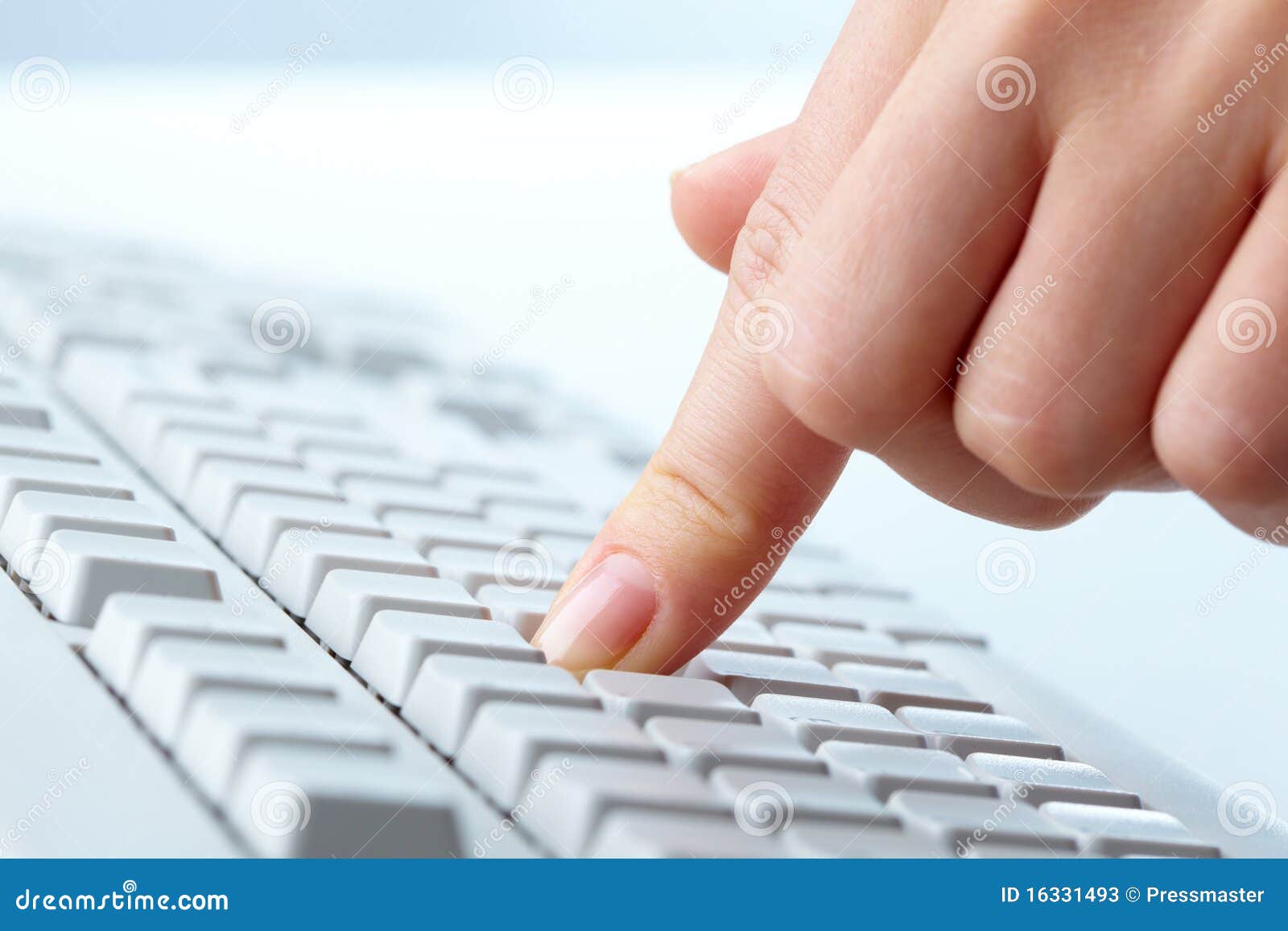 Pressing a key stock image. Image of working, computer - 16331493