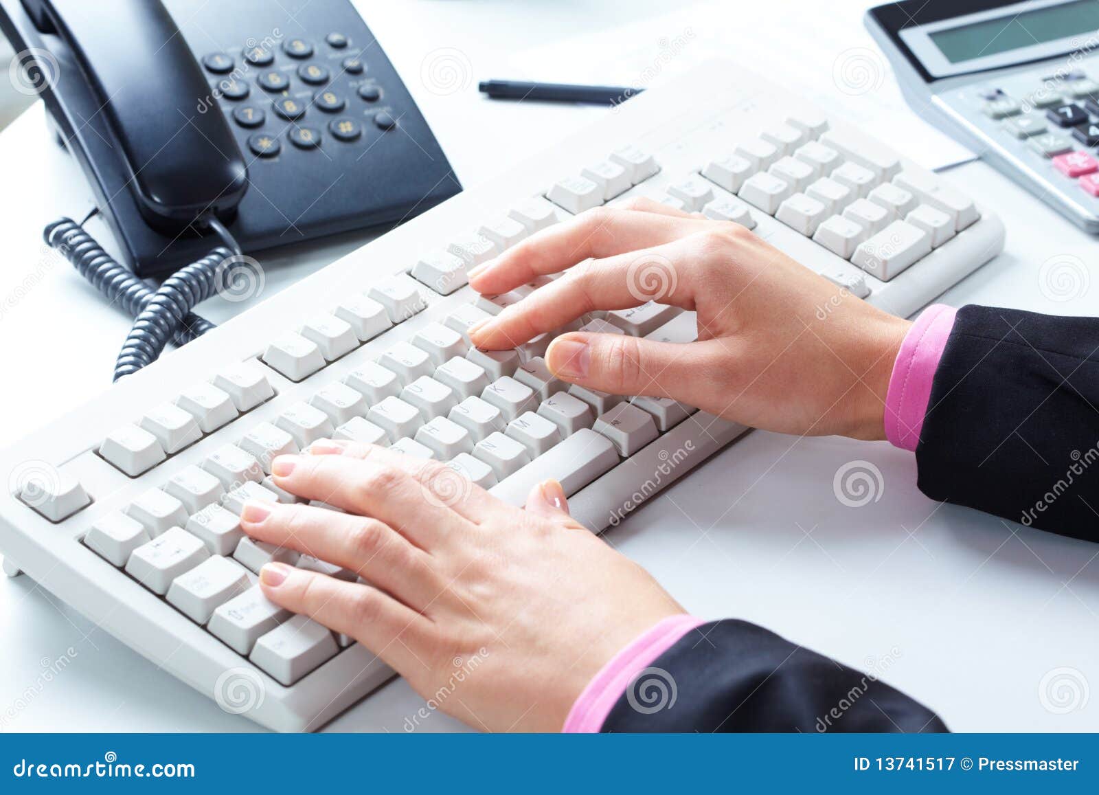 Pressing keys stock image. Image of business, networking - 13741517