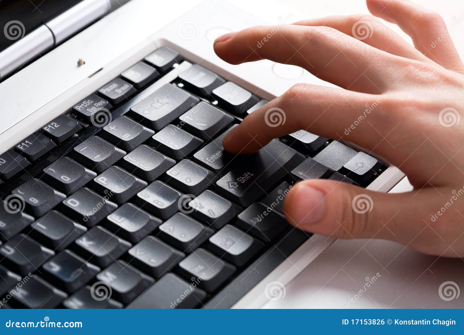 Pressing keys stock photo. Image of object, business - 17153826