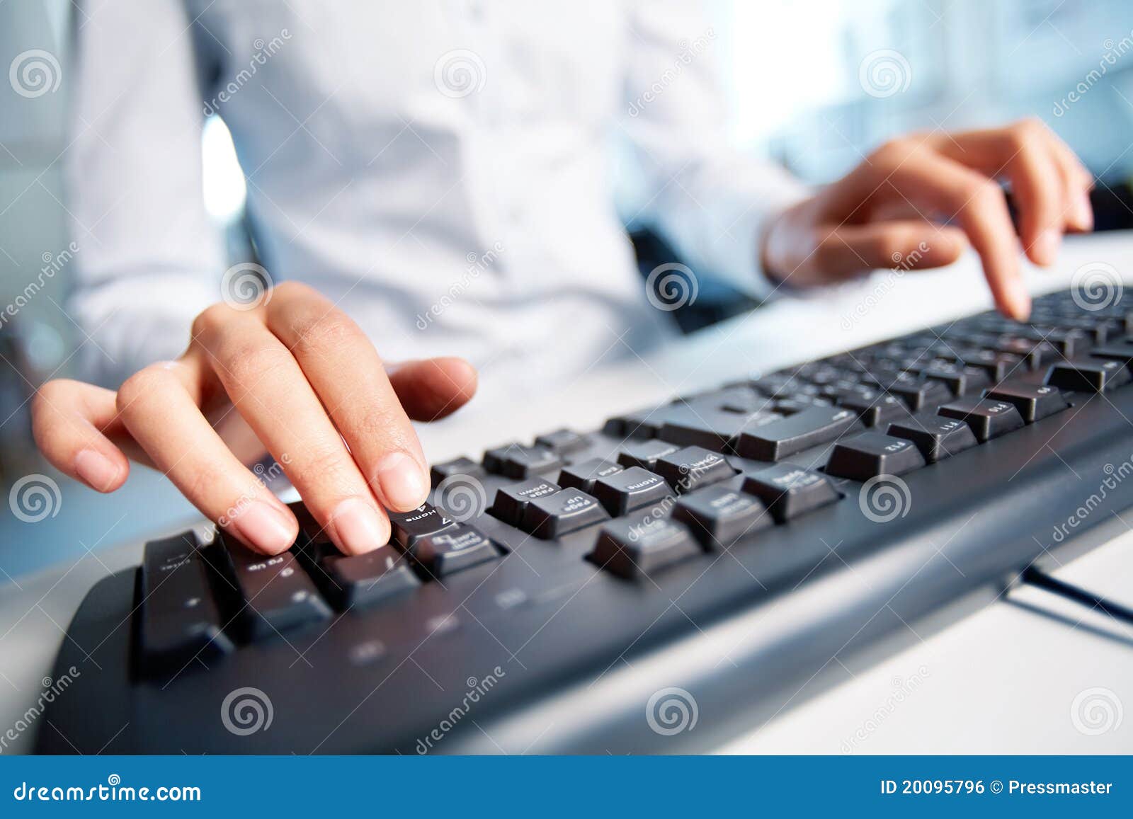 Pressing keys stock photo. Image of human, computing - 20095796
