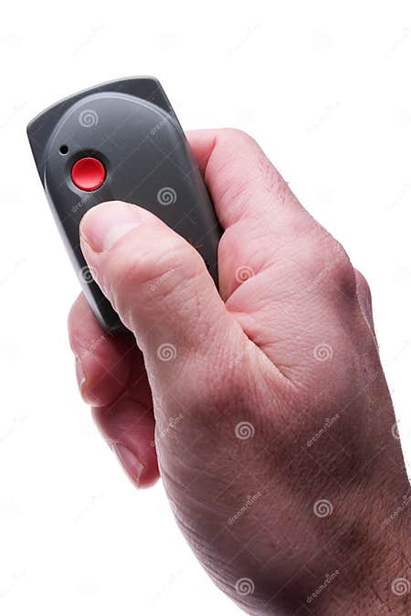 Pressing remote control stock photo. Image of garage, control - 1076706