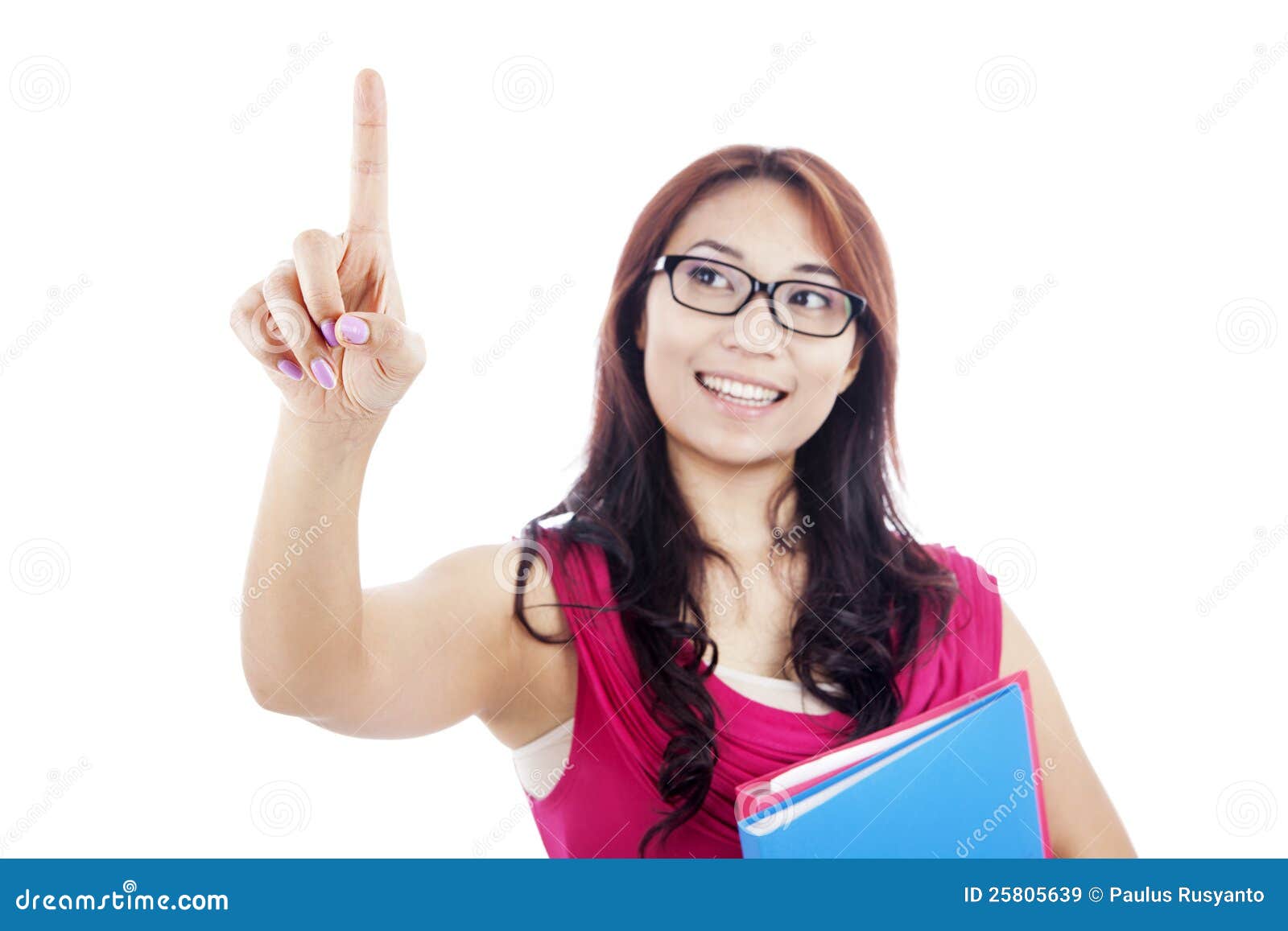 Pressing Something on Copyspace Stock Image - Image of indian, finger ...