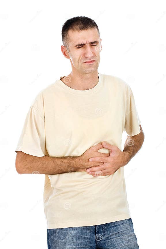 Pressing stomach stock photo. Image of problem, injury - 22171730