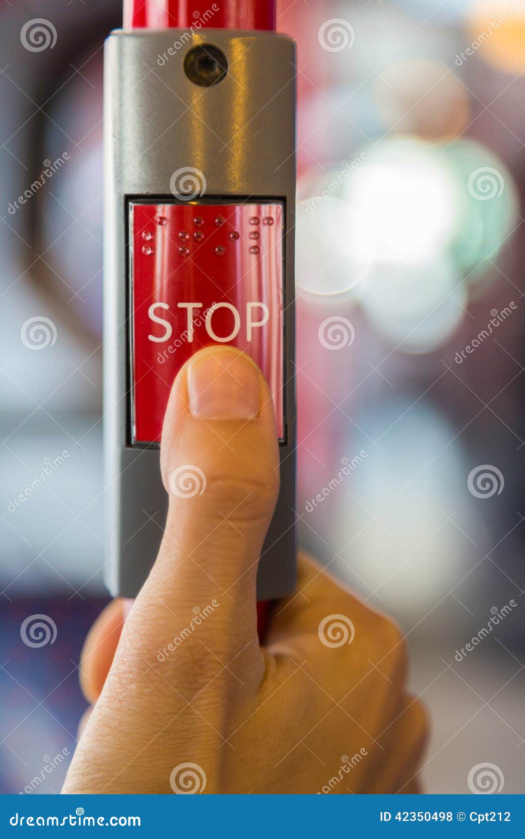 Pressing the Stop button stock photo. Image of land, assistance - 42350498