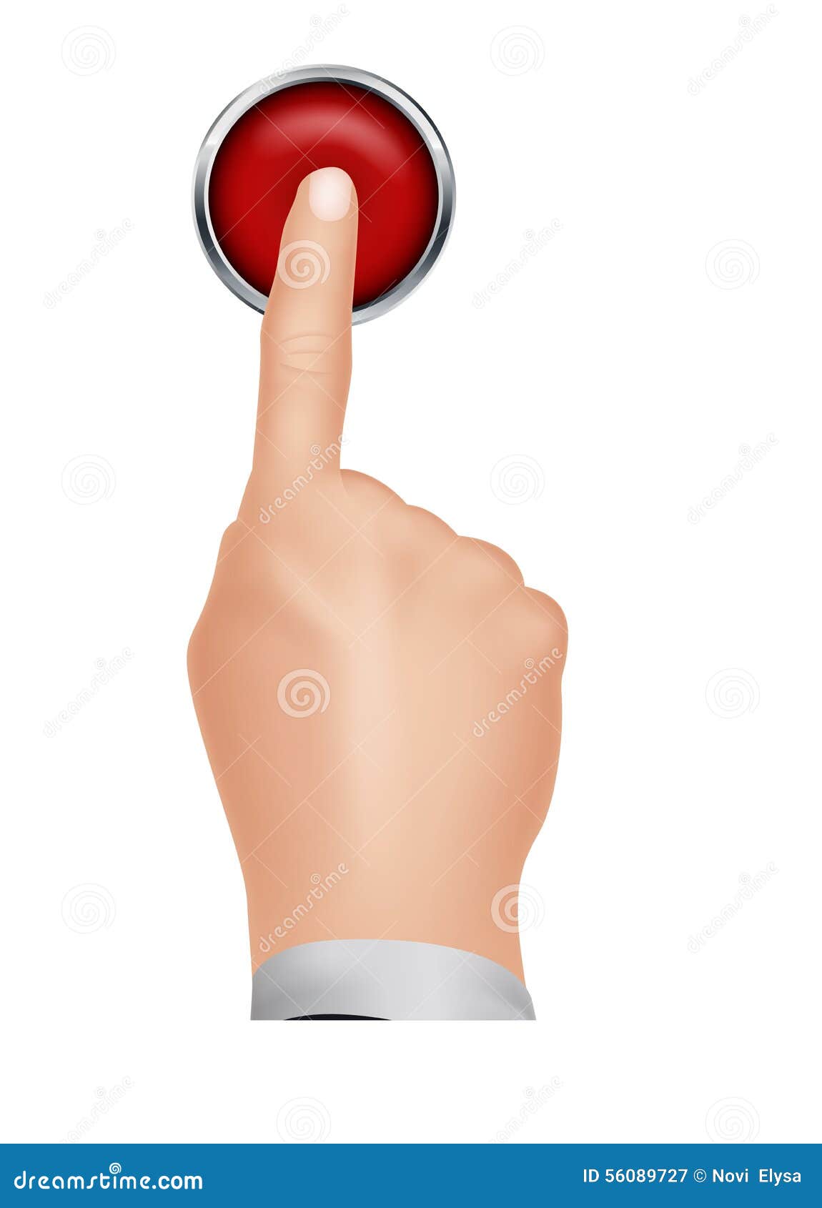 Pressing STOP Button Isolated Stock Vector - Illustration of rewind ...