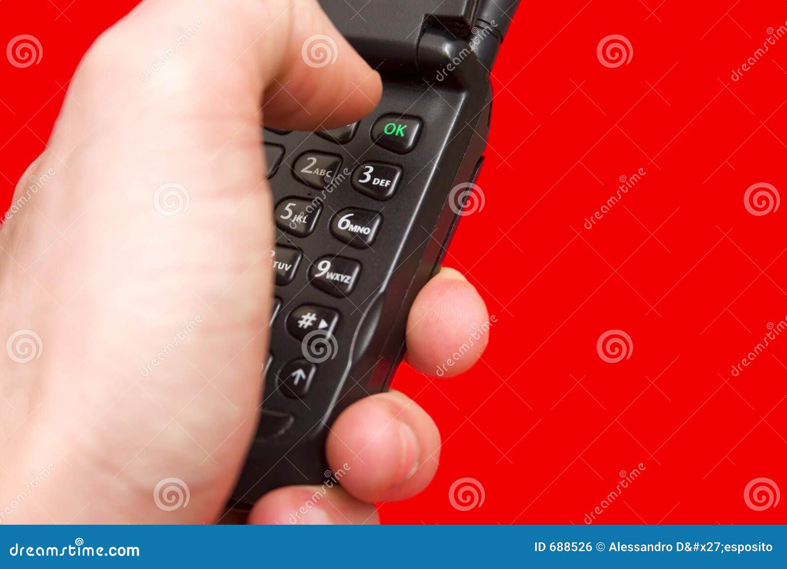 Pressing the Telephone S OK Button Stock Photo - Image of cell, dialing ...