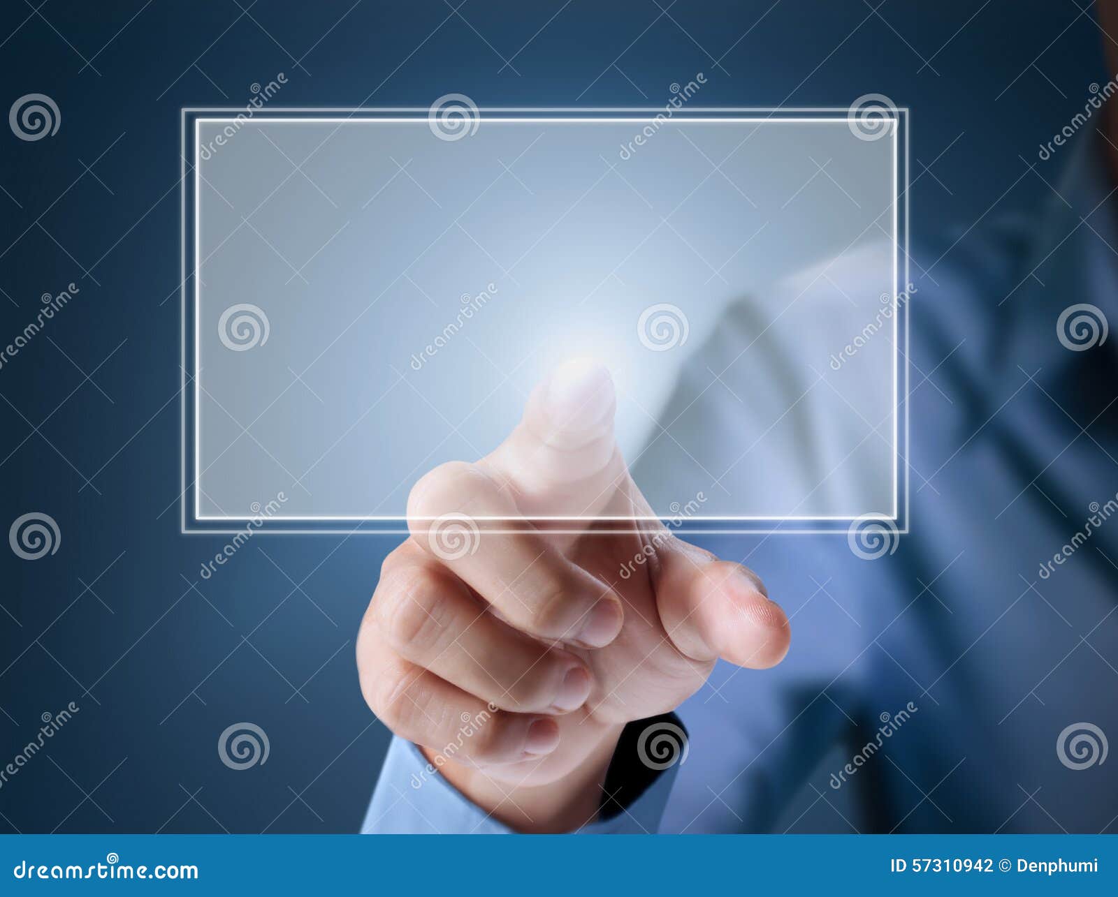 Pressing Touchscreen Button Stock Photo - Image of right, choice: 57310942