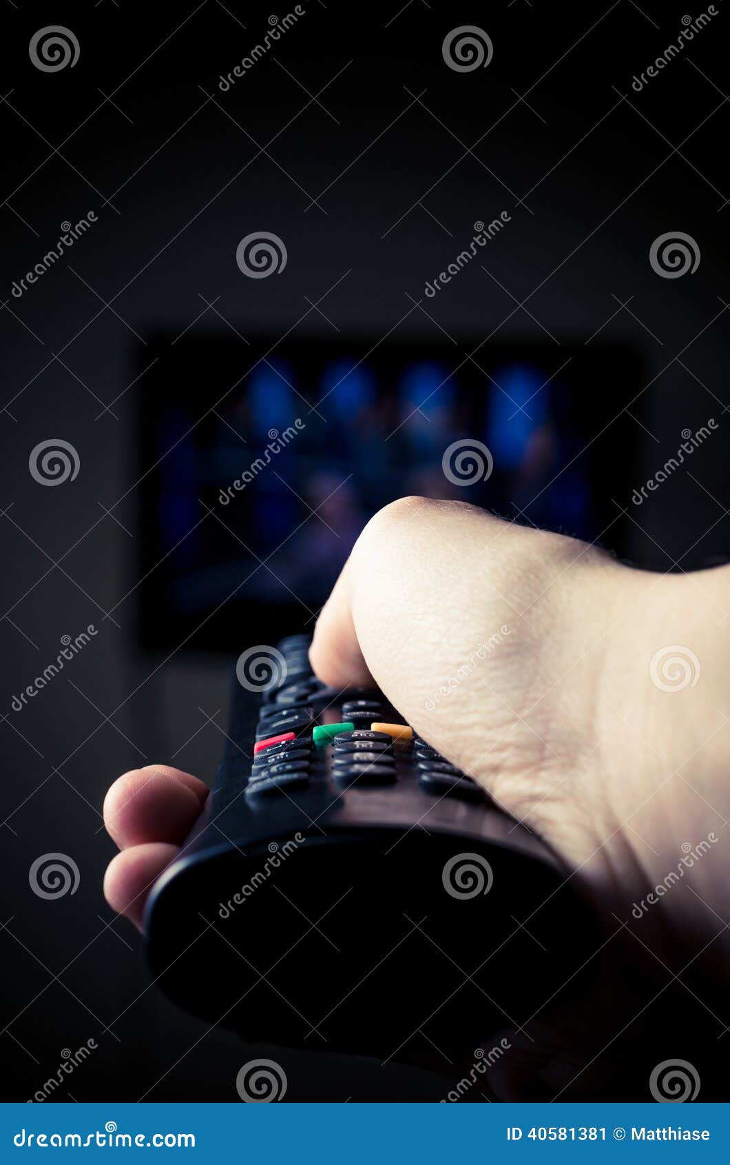 Pressing tv remote stock image. Image of television, keypad - 40581381