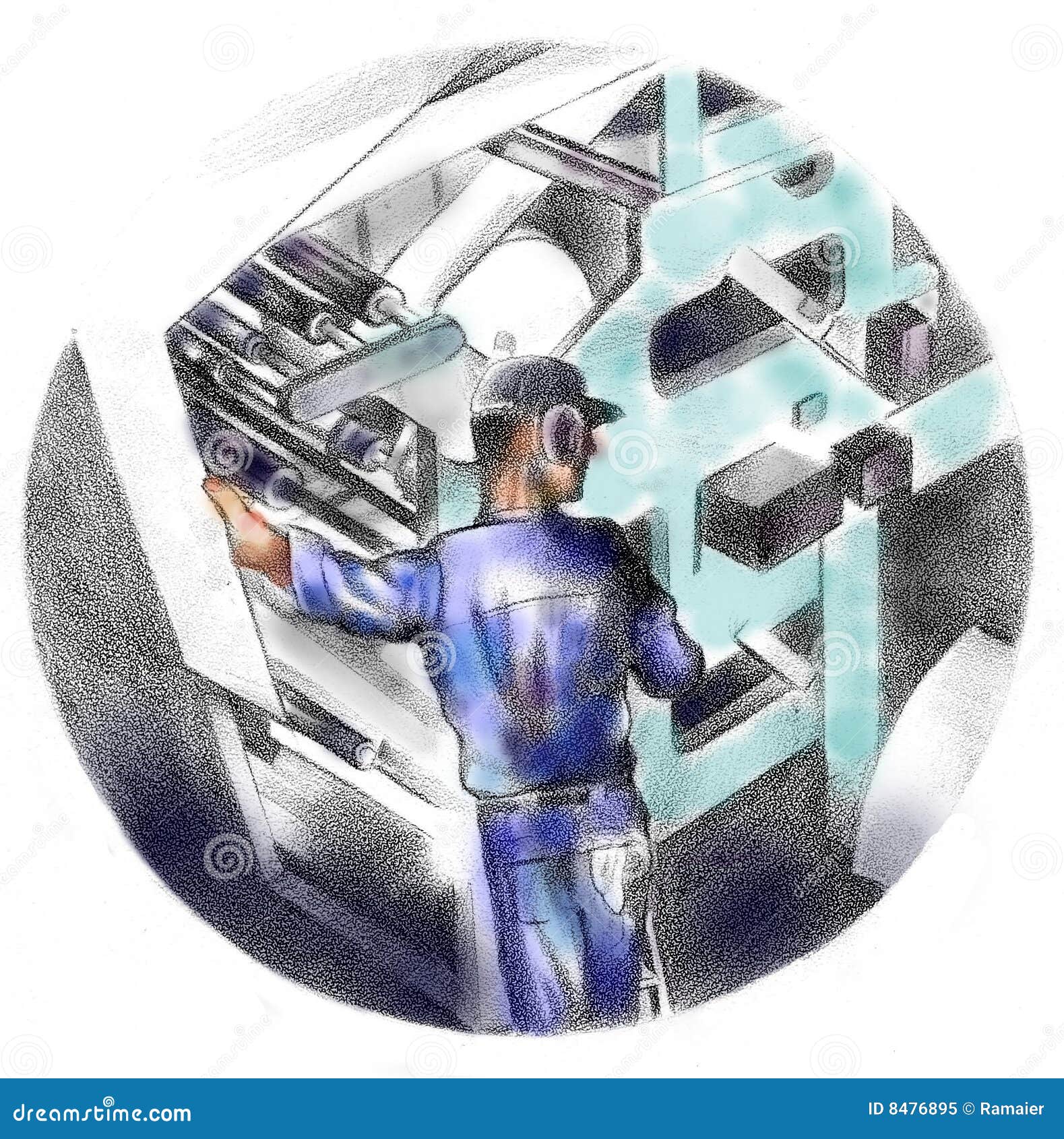 Pressman stock illustration. Illustration of newspaper - 8476895