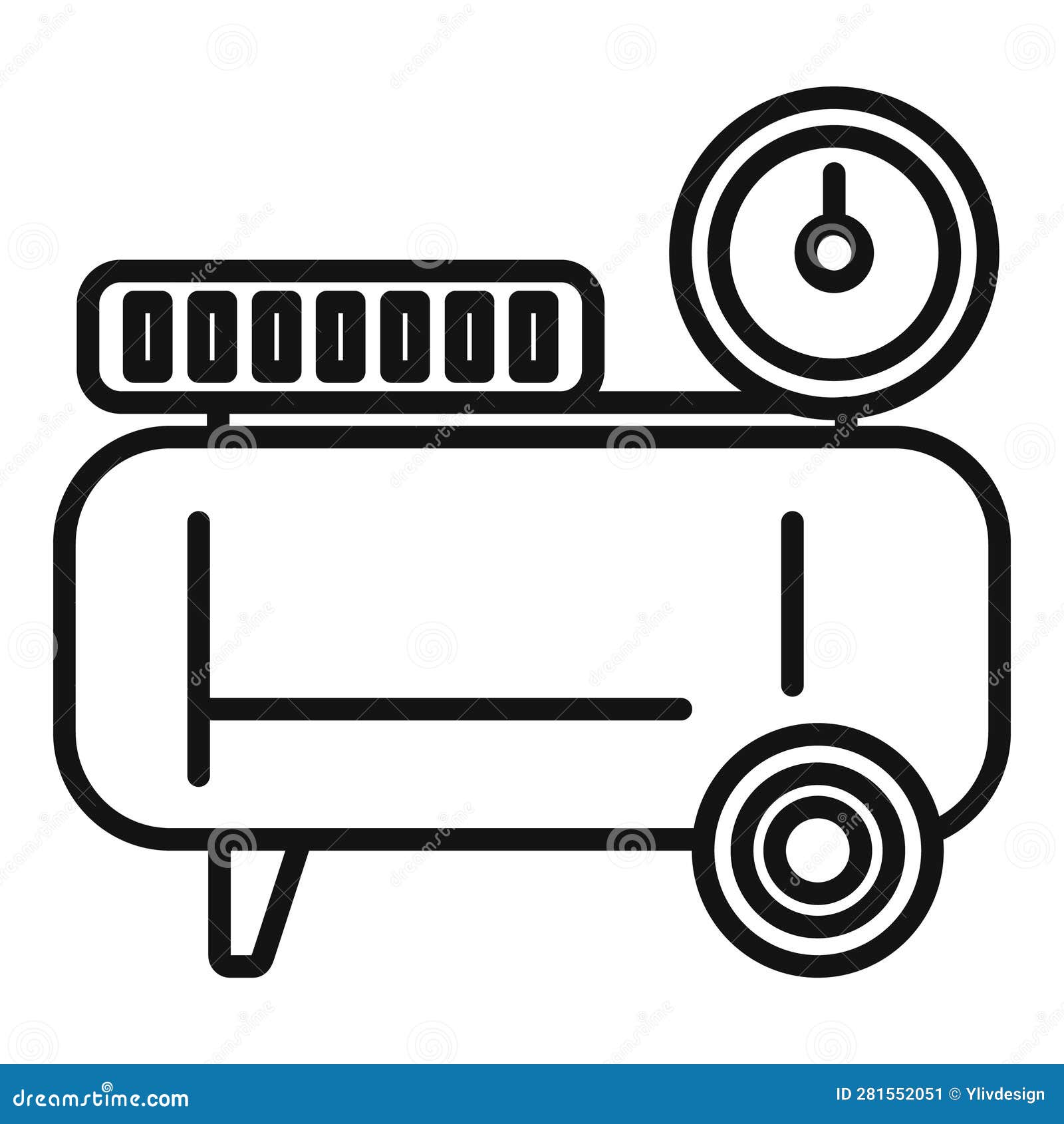 Pressure Air Compressor Icon. Air Compressor Pneumatic Sign. Air Pump ...
