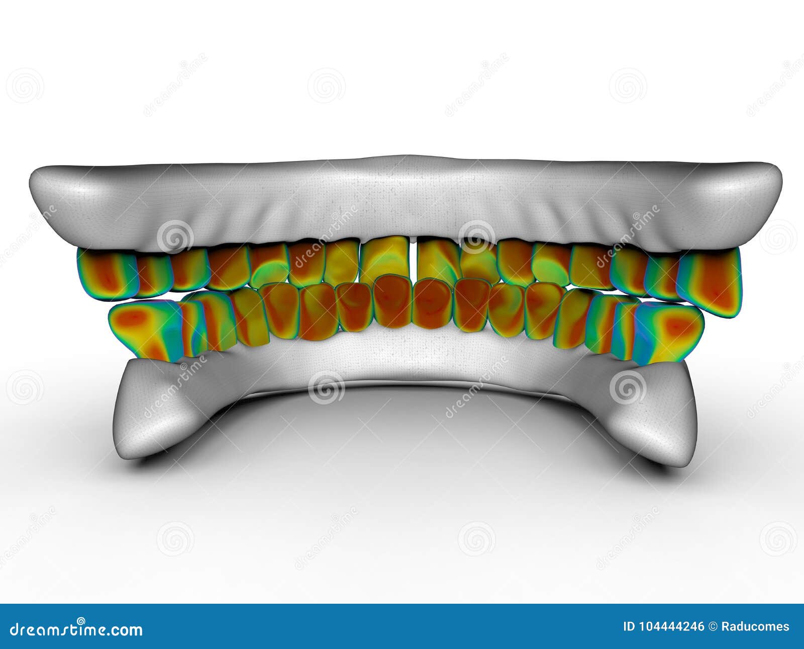 Pressure Concept on Jaws with Teeth Stock Illustration - Illustration ...
