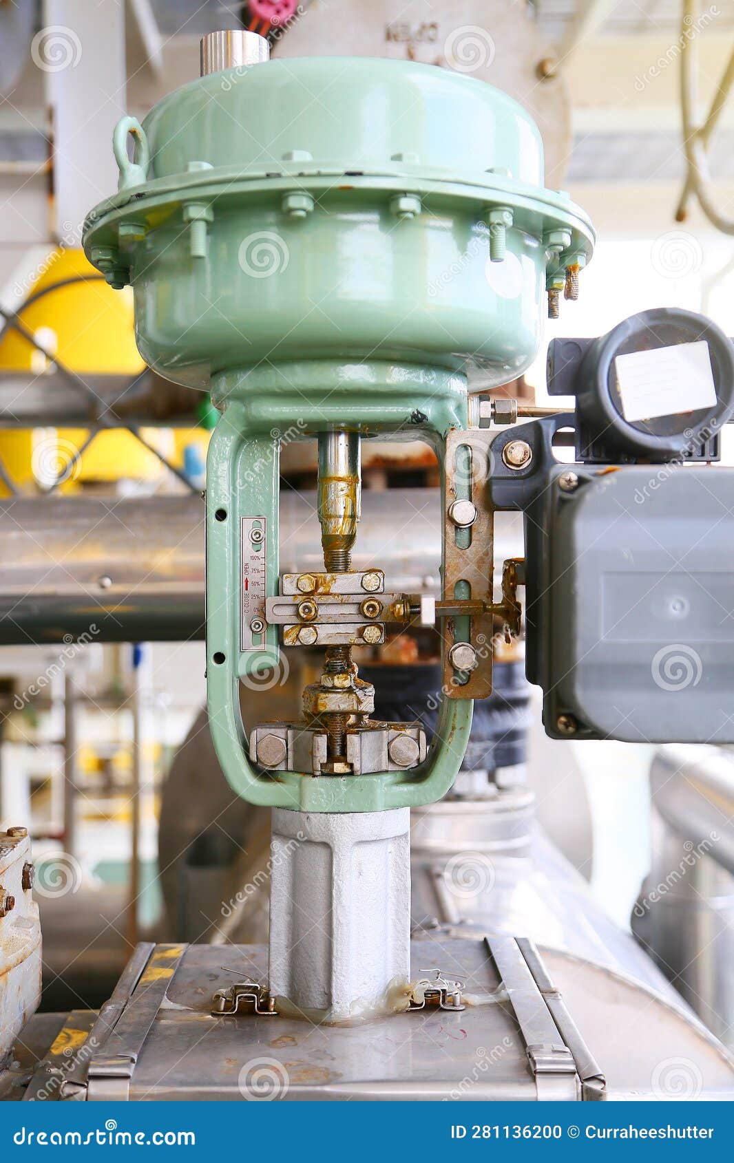 Pressure Control Valve in Oil and Gas Process and Controlled by Program ...
