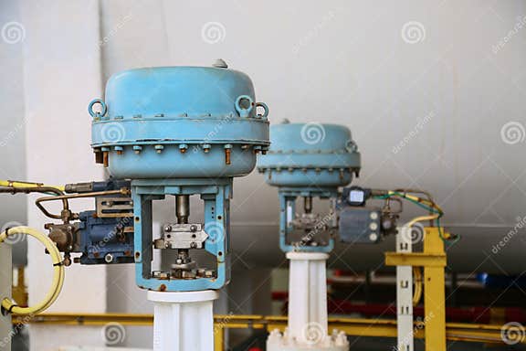 Pressure Control Valve in Oil and Gas Process and Controlled by Program ...