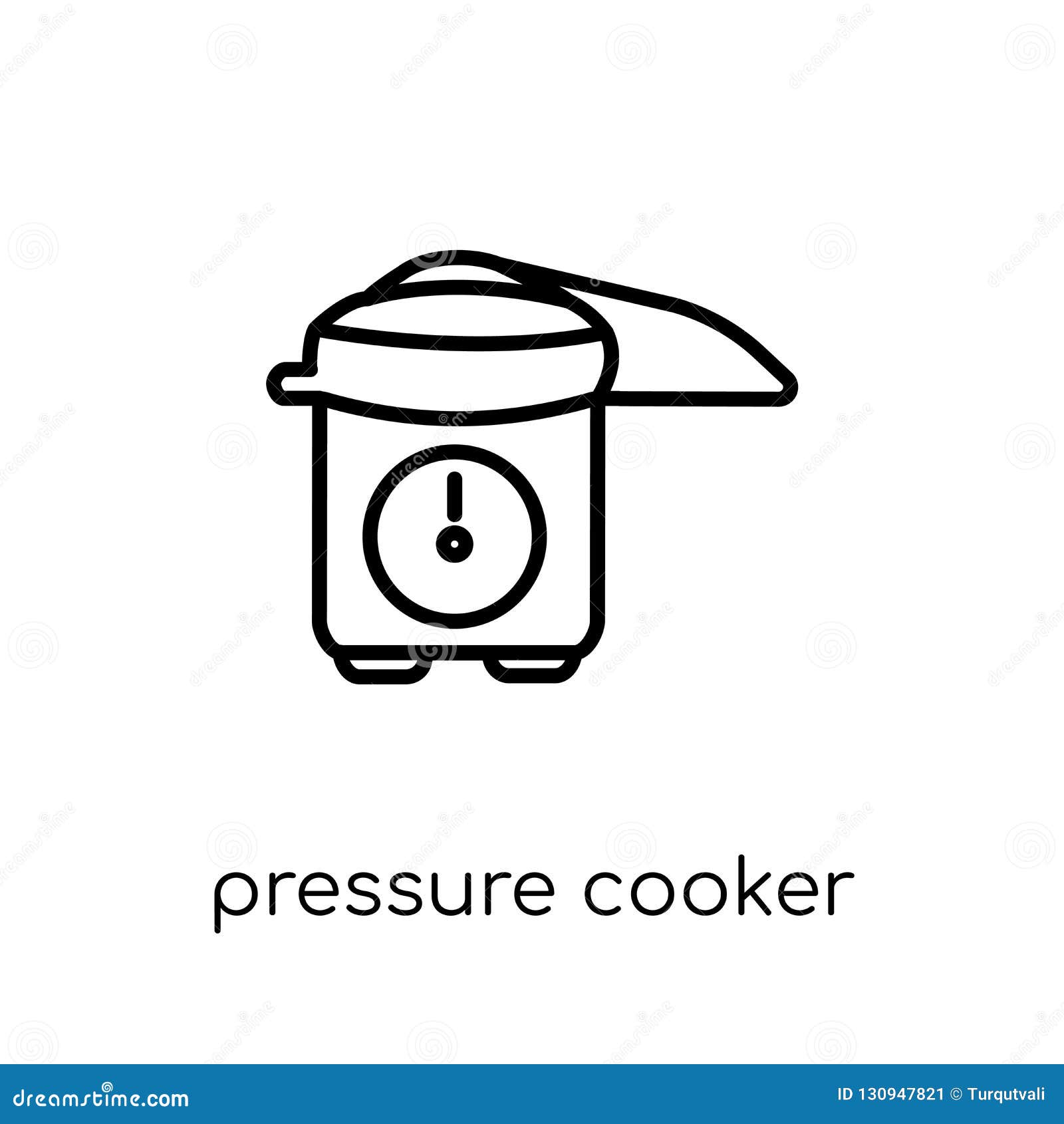 Pressure Cooker Icon. Trendy Modern Flat Linear Vector Pressure Stock ...