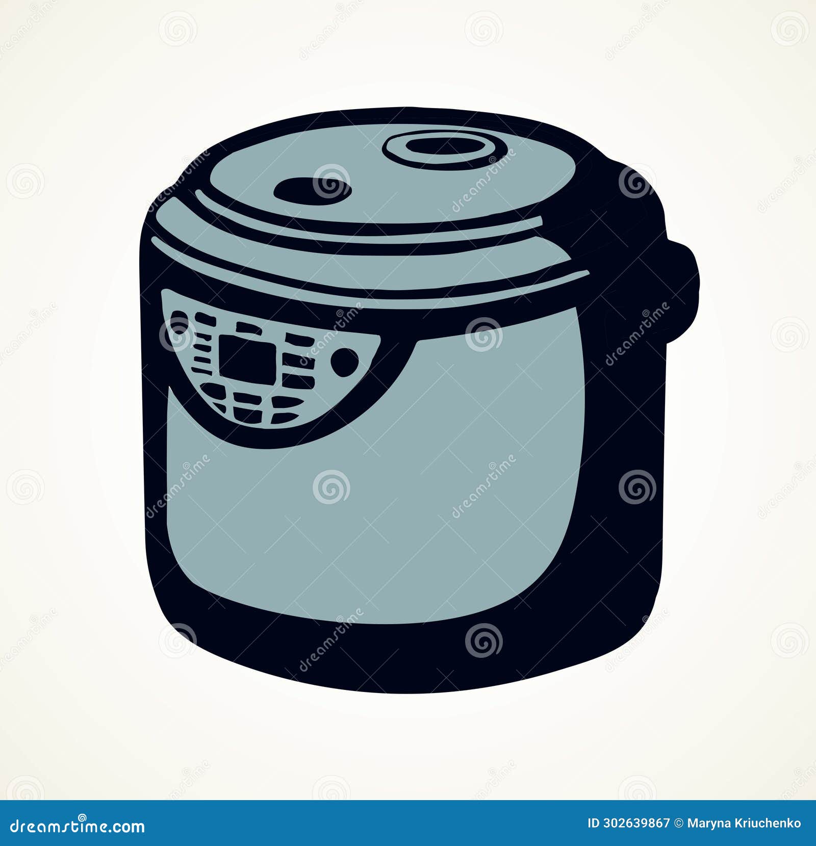 Pressure Cooker. Vector Drawing Machine Stock Illustration ...