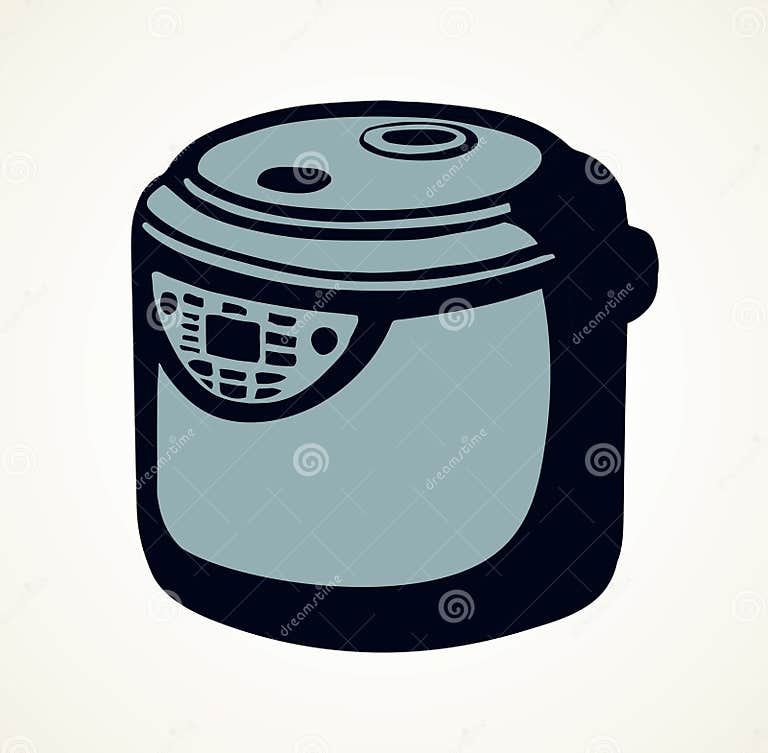 Pressure Cooker. Vector Drawing Machine Stock Illustration ...