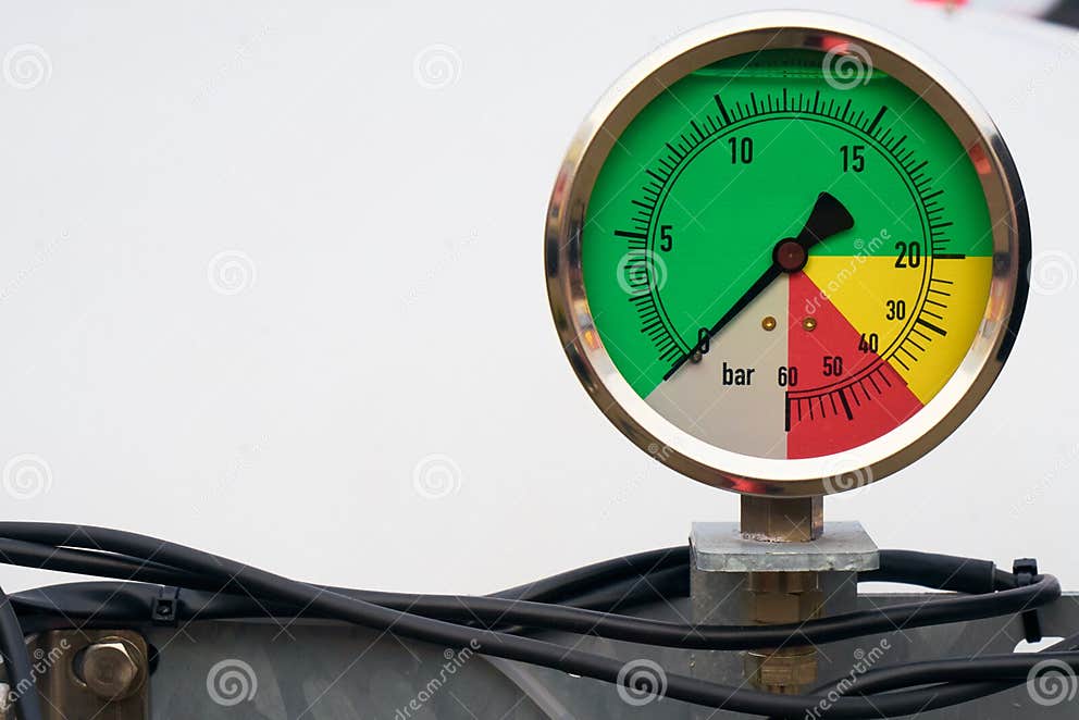 Pressure Gauge. a Device for Measuring Pressure Stock Image - Image of ...