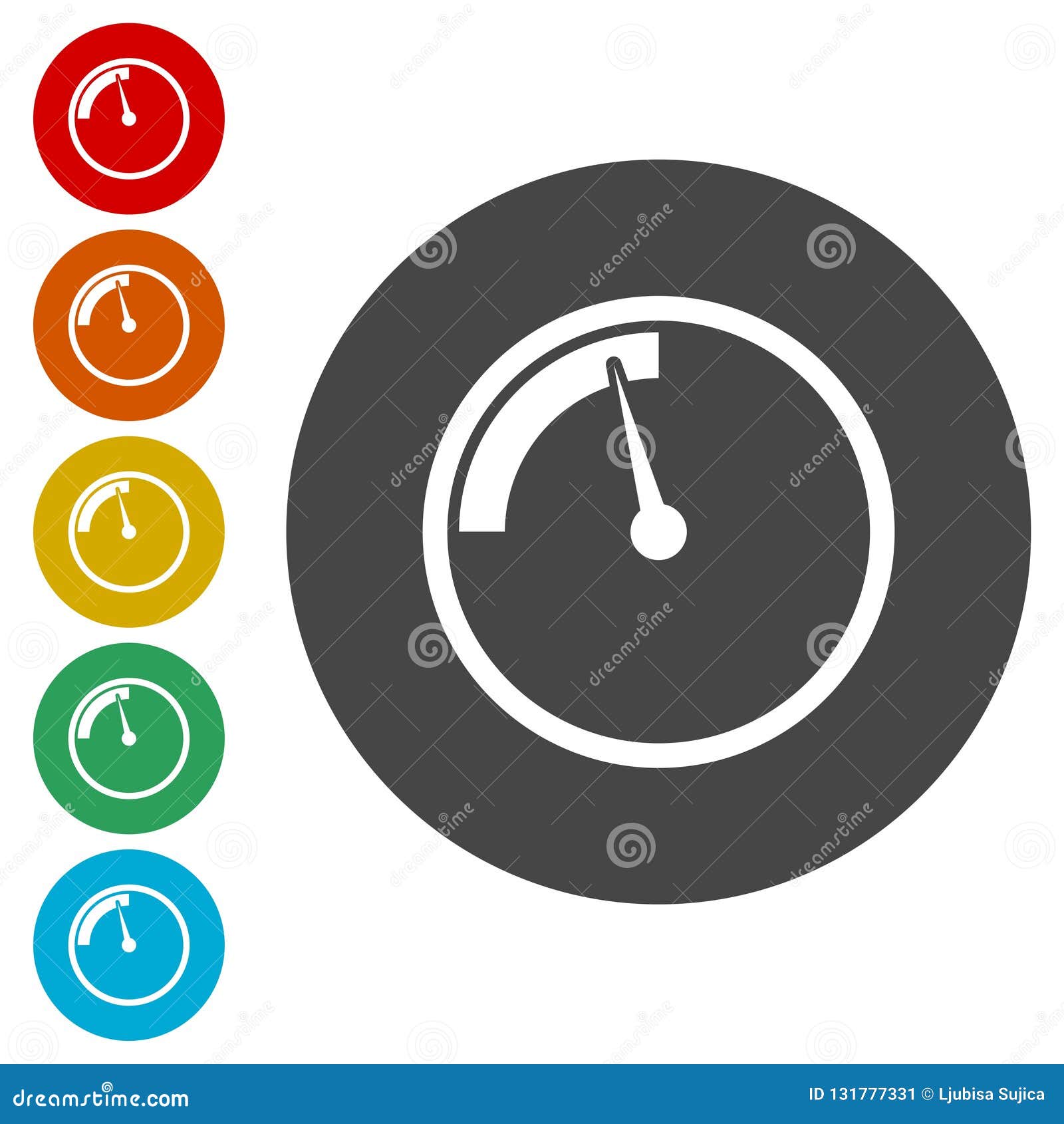 Pressure Gauge, Dial Template Stock Vector - Illustration of fuel, full ...
