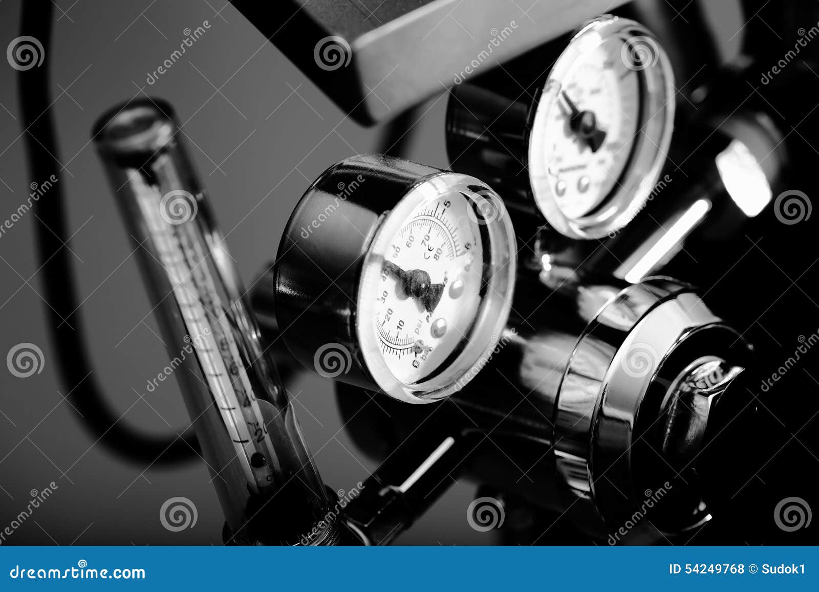 Rotameter And Pressure Dial Gauge Measuring Device For Measure ...