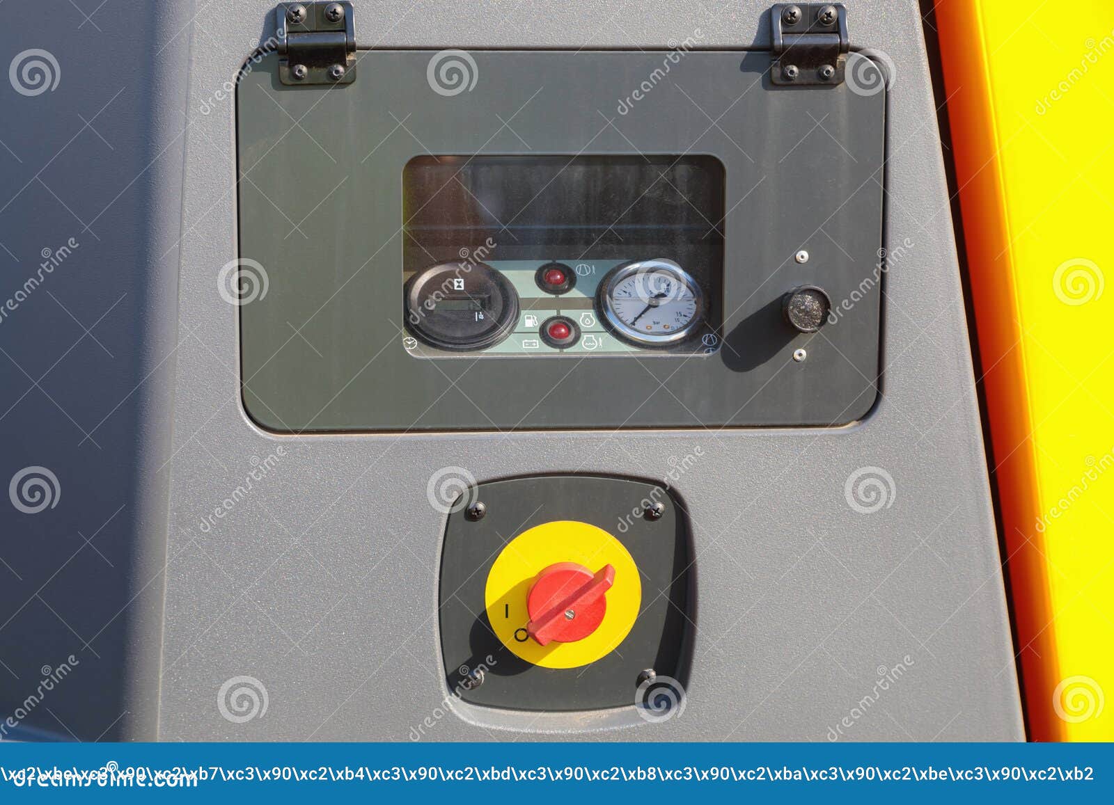 Pressure Gauge Measuring Instruments on Air Compressor Control Panel ...