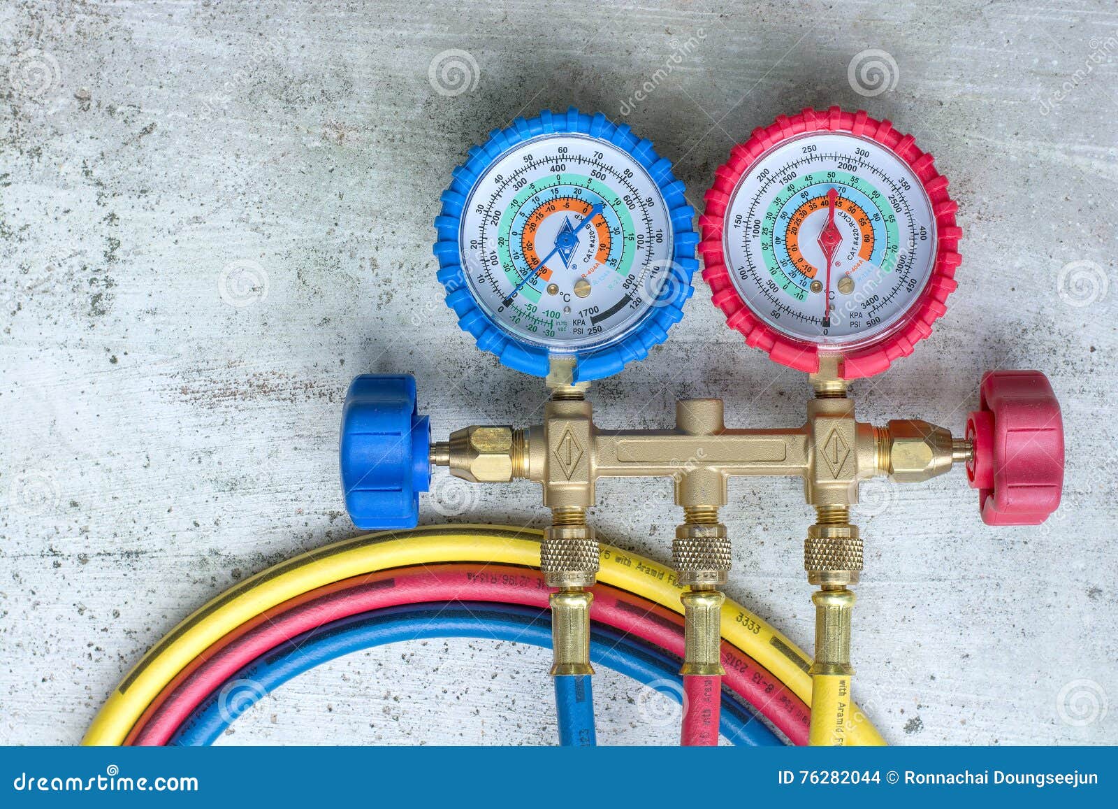 Pressure Gauge Two Different Type Manometer Close Up Stock Photo ...
