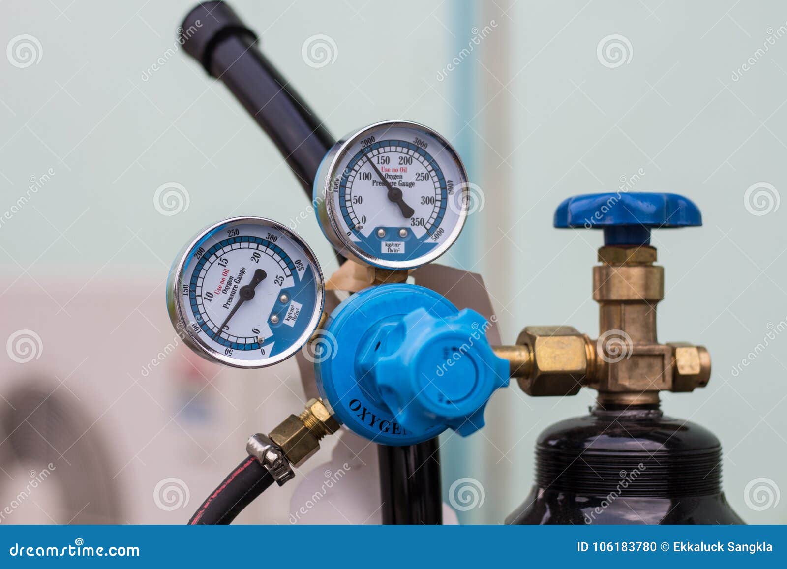The Pressure Gauge and Valve on LPG Tank Stock Photo - Image of high ...