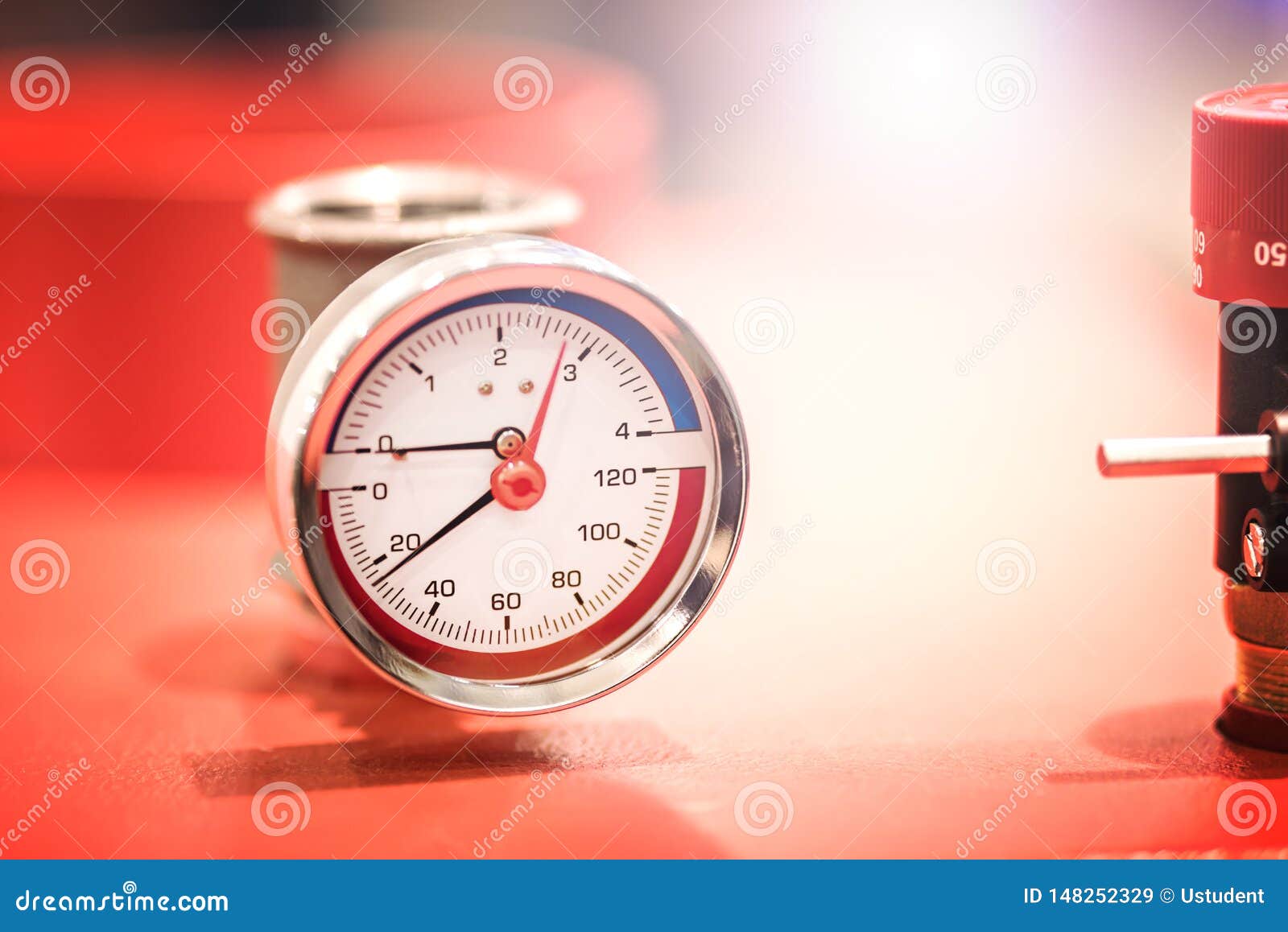 The Pressure from the Compressor Stock Image - Image of technology ...