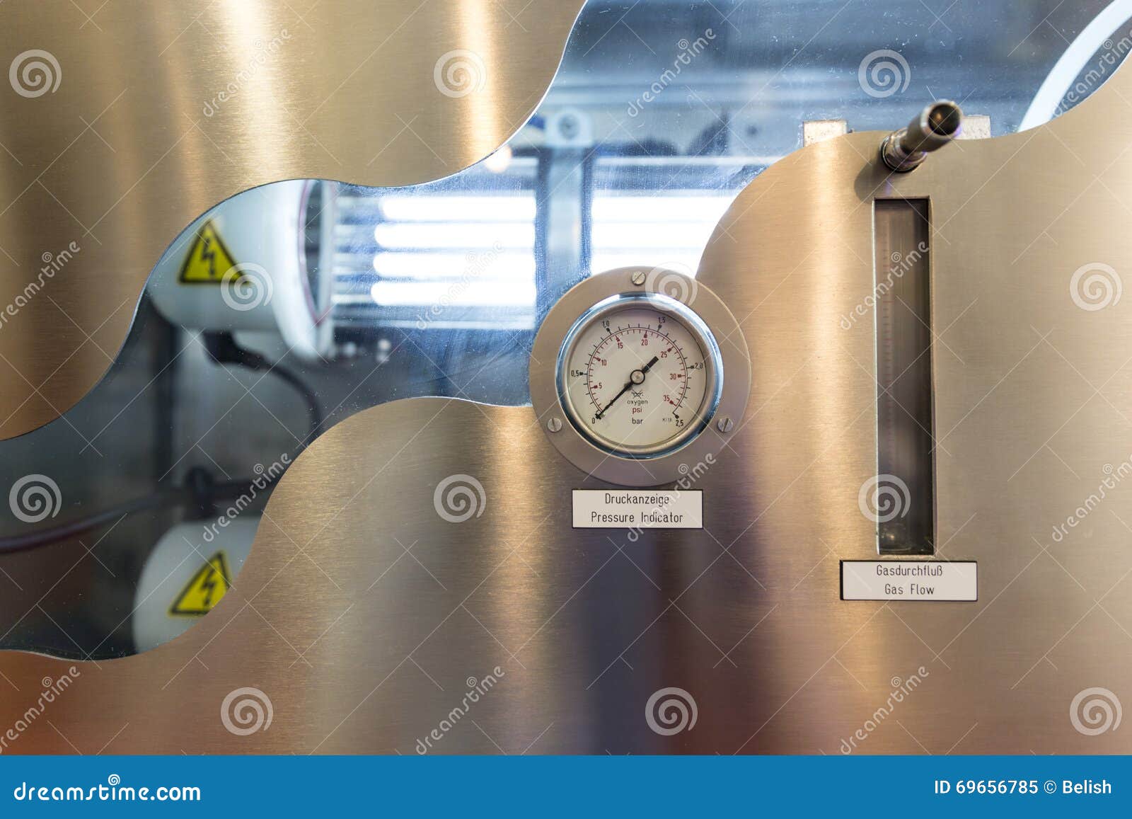 Pressure Indicator and Gas Flow Measuring Stock Image - Image of ...