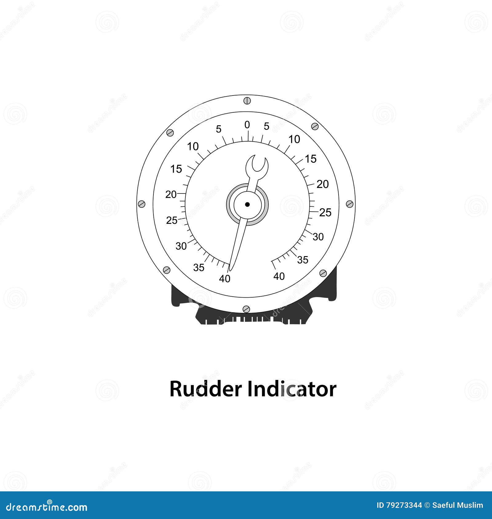 Pressure Log Speed Indicator Stock Illustration - Illustration of ...