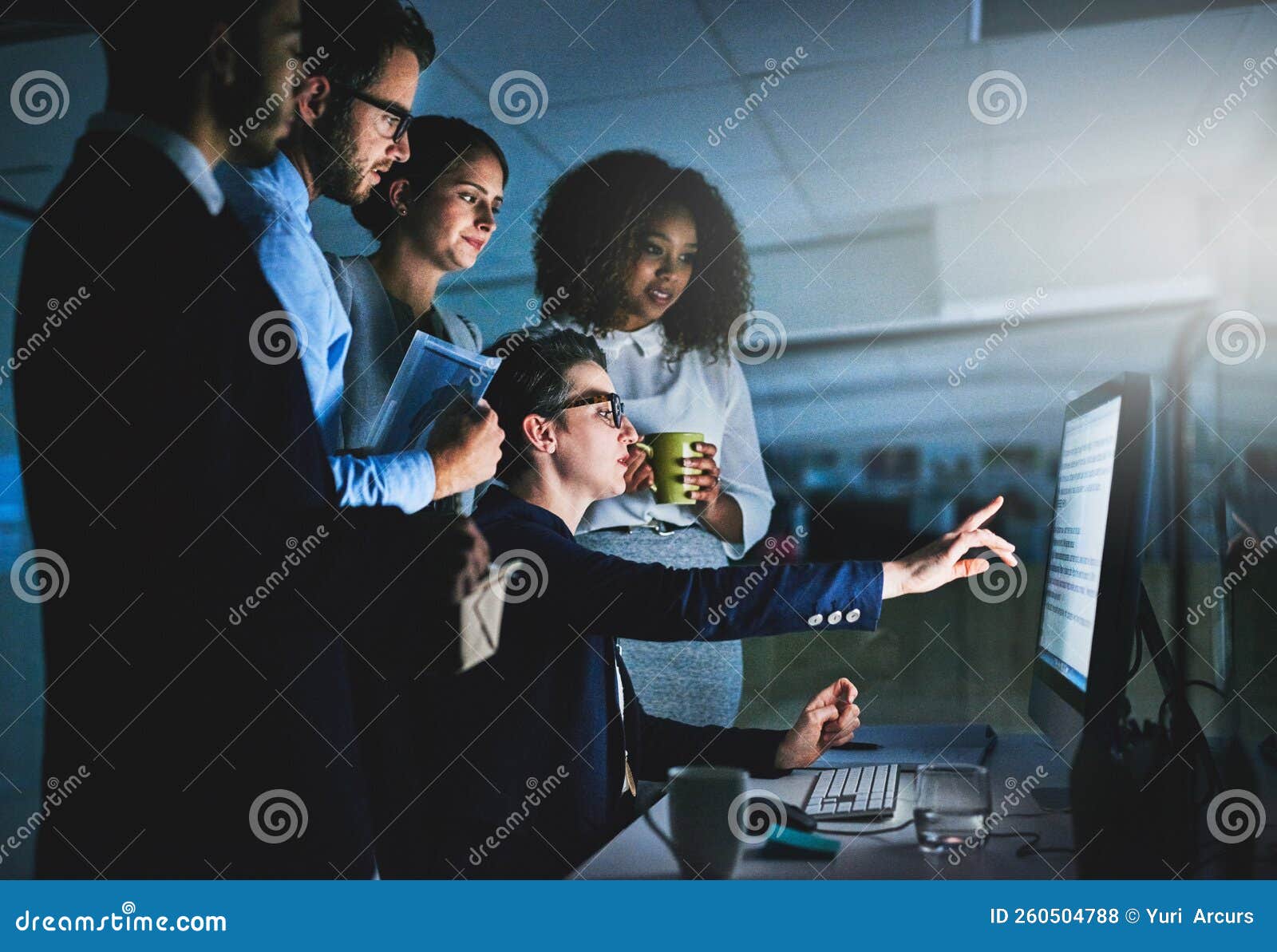 Pressure Makes Us More Efficient and Confident. Colleagues Standing ...