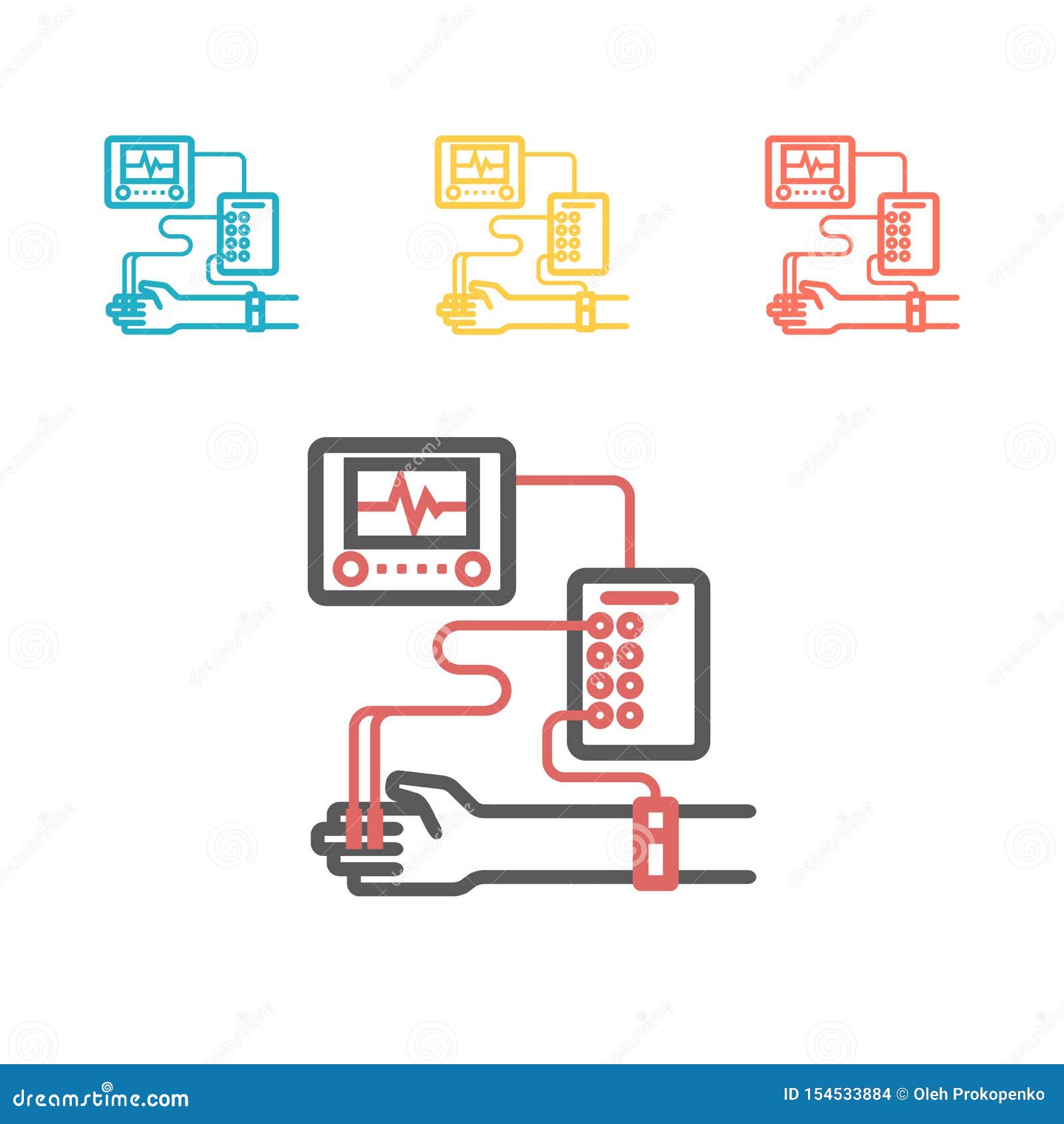 Pressure Measurement Line Icon. Vector Sign for Web Graphics. Stock ...