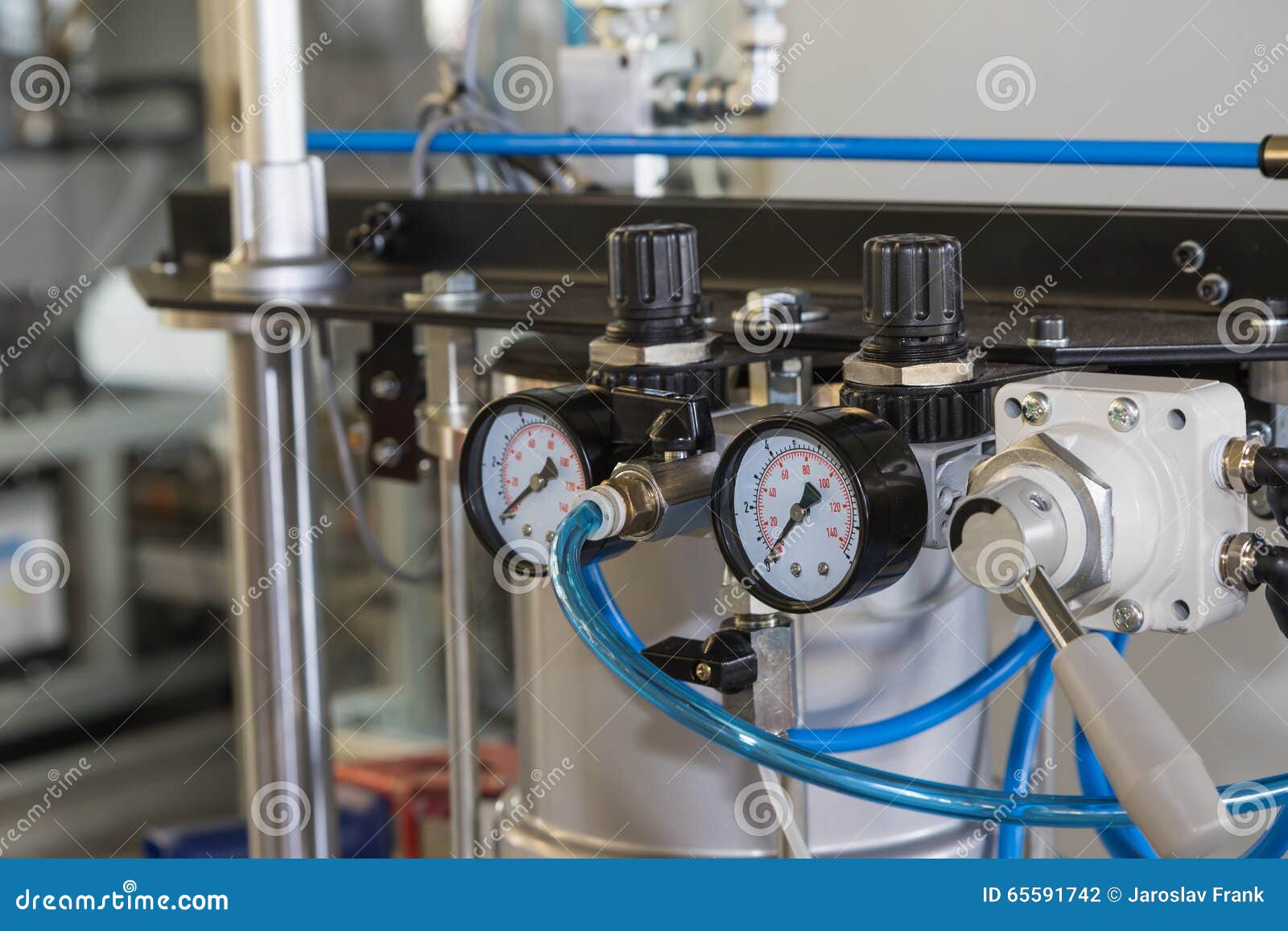Pressure Measuring Device in Assembly Hall Stock Photo - Image of ...